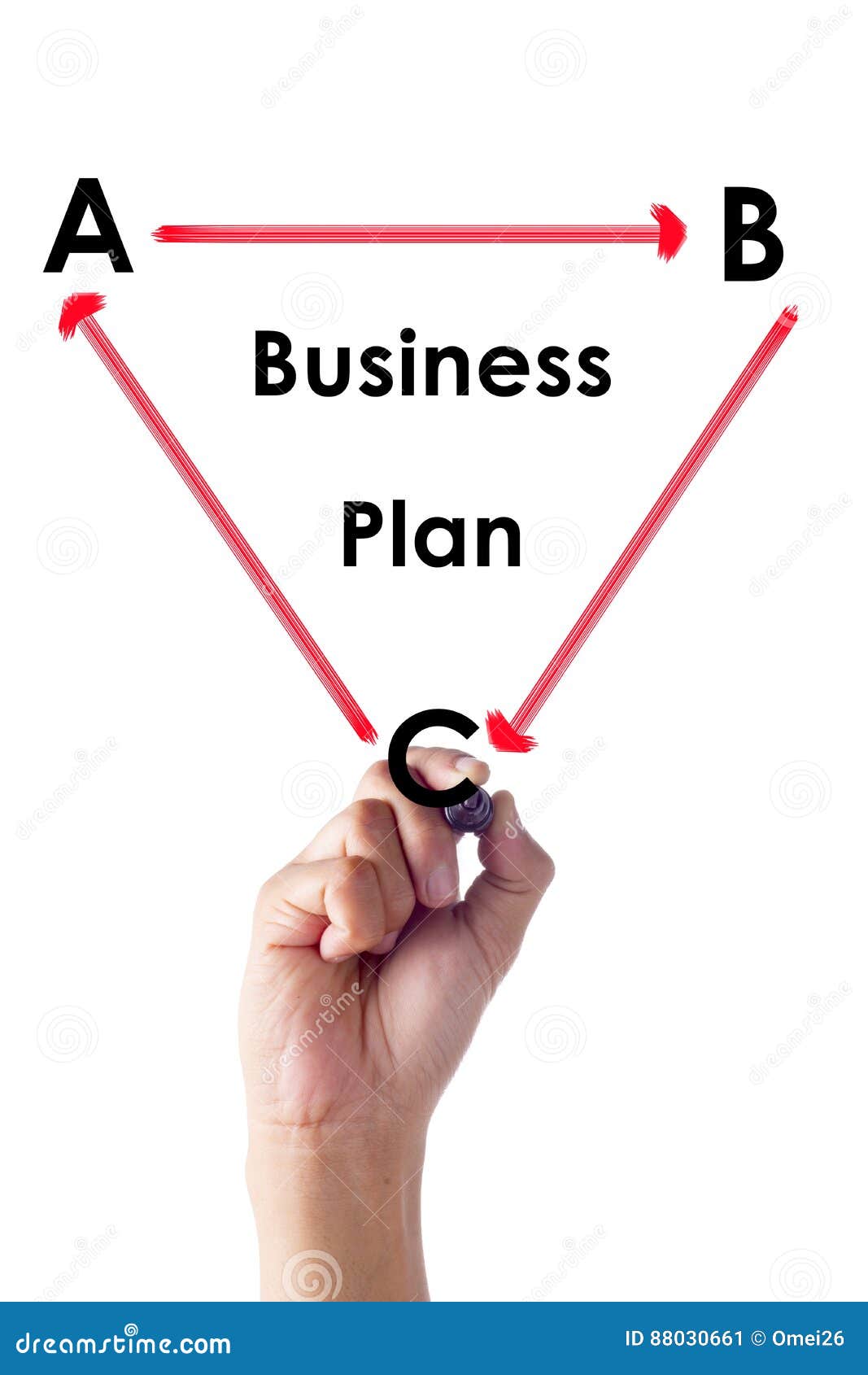 Hand Writing Business Plan Concept on Transparent Board Stock Image ...