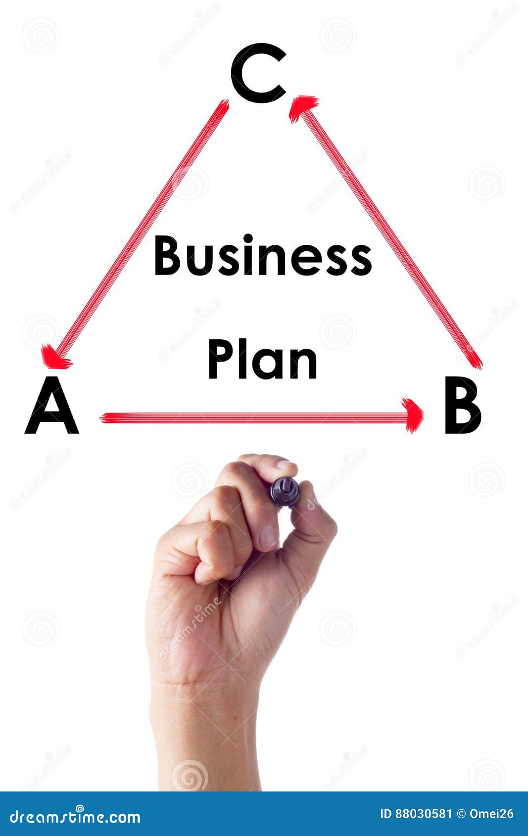 Hand Writing Business Plan Concept on Transparent Board Stock Image ...