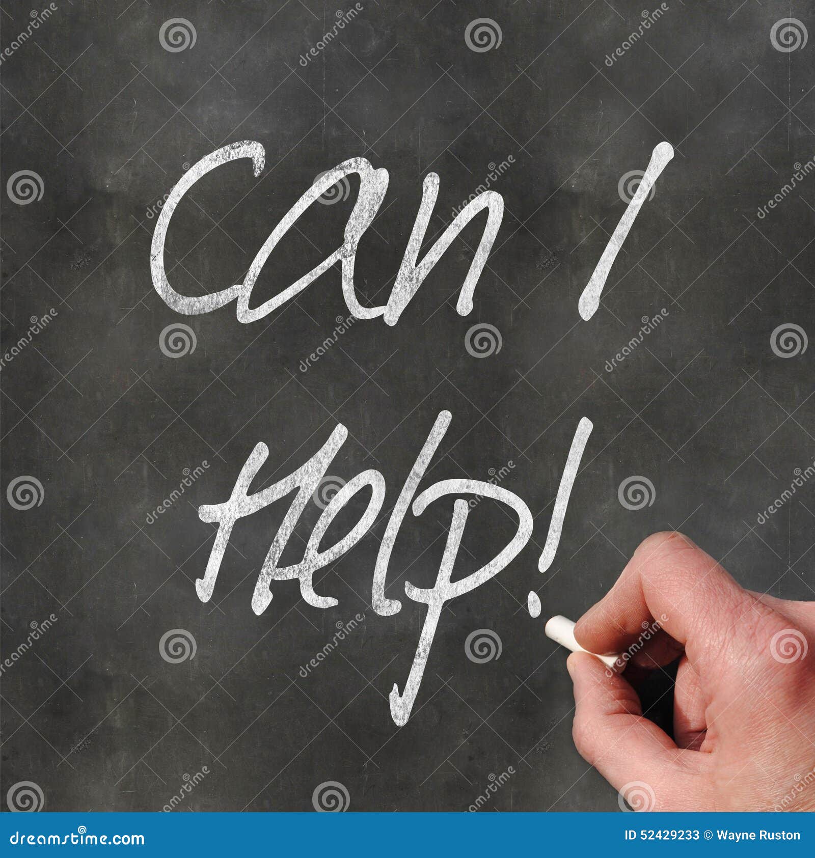 Hand Writing Can I Help stock illustration. Illustration of management ...