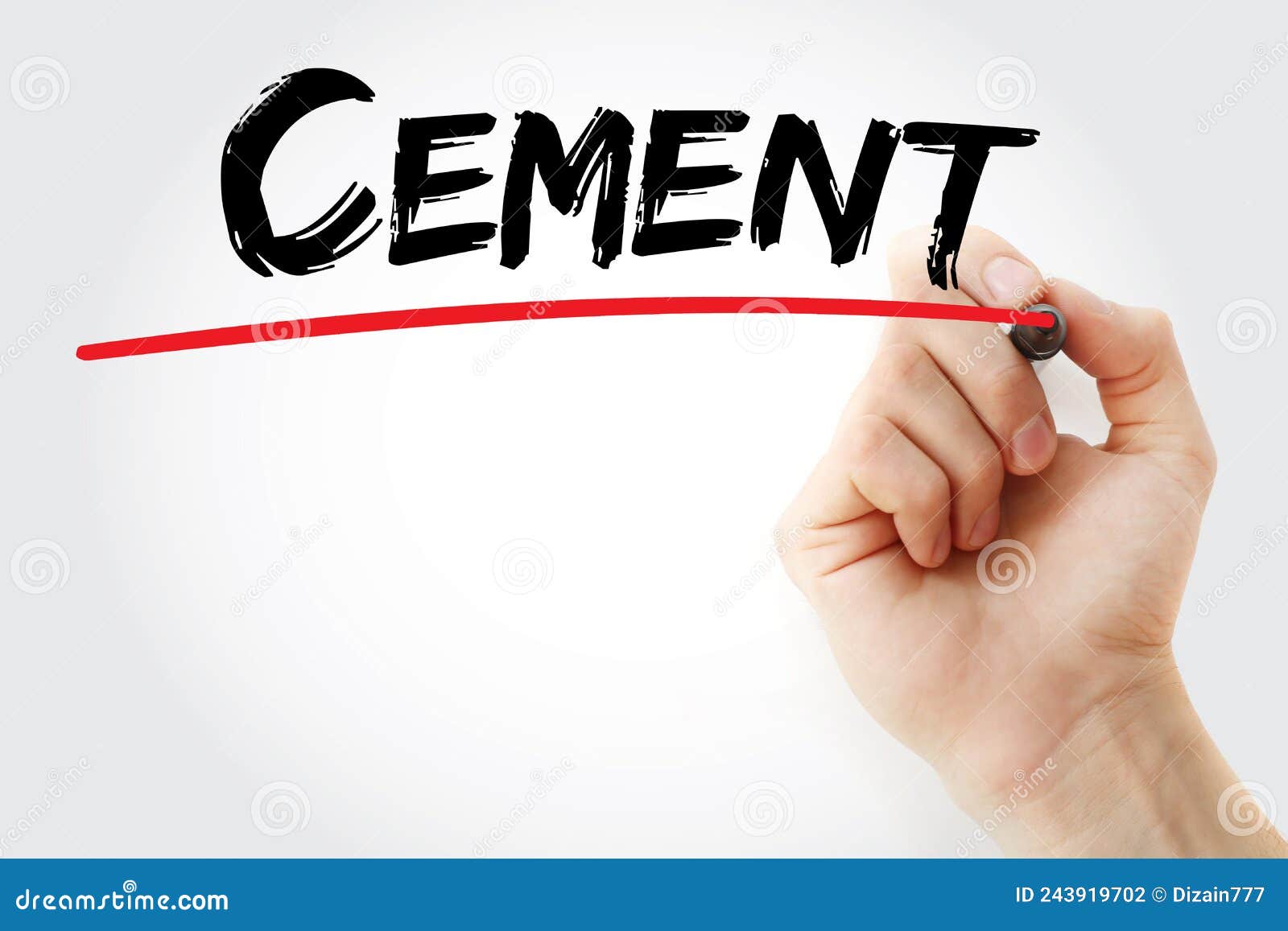 Hand Writing Cement with Marker, Concept Background Stock Photo - Image ...