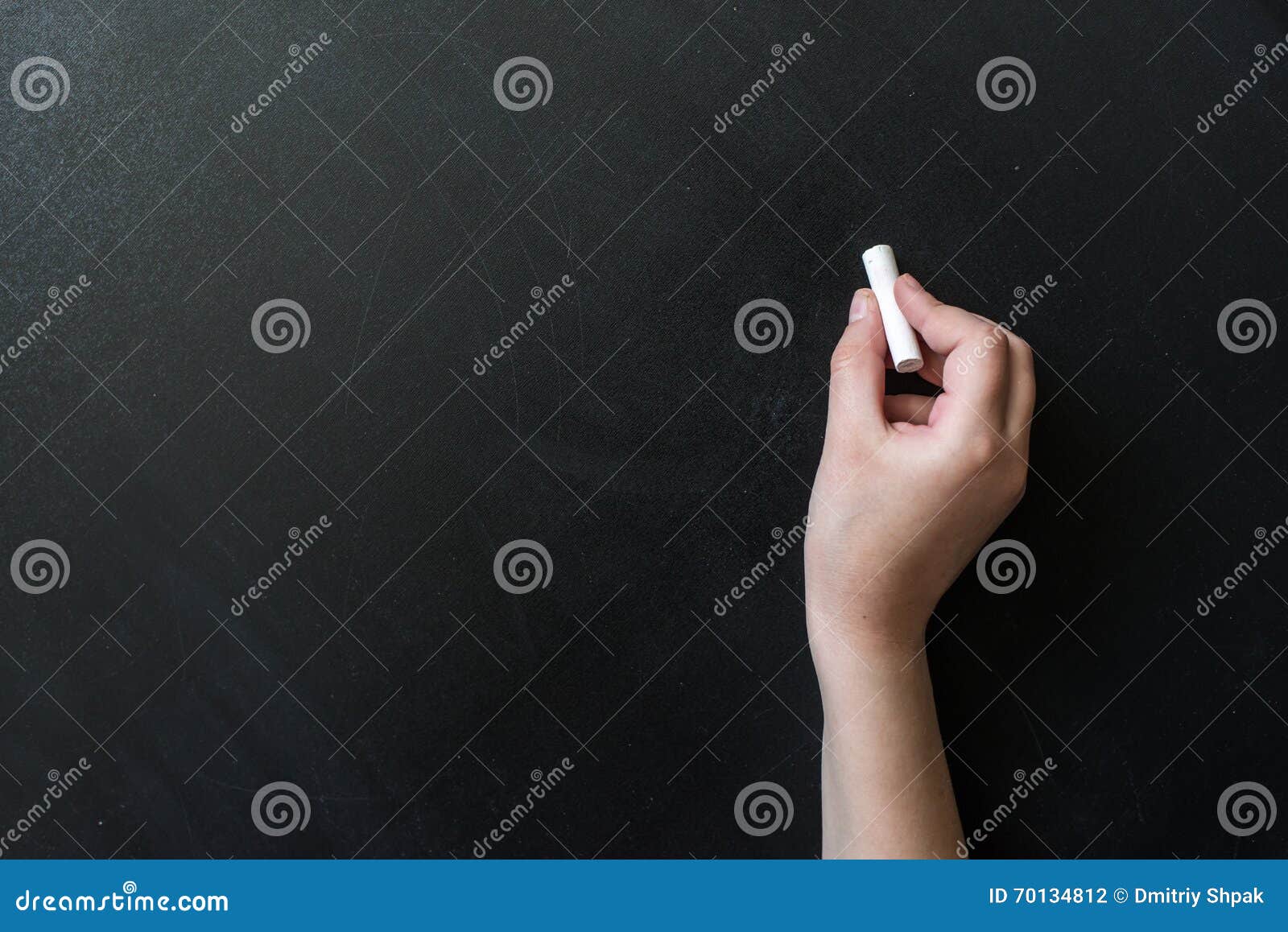 Hand Writing with Chalk on a Blackboard Stock Photo - Image of ...