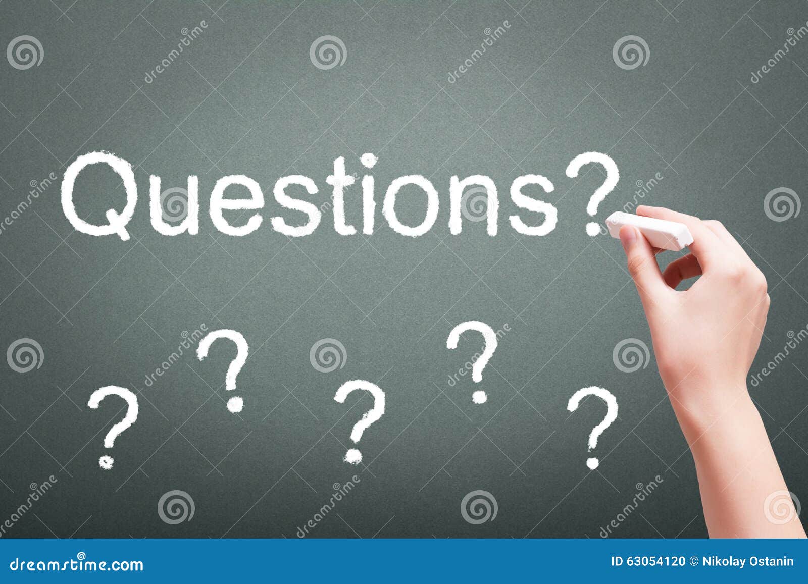 Hand Writing with Chalk Questions Concept Stock Photo - Image of ...