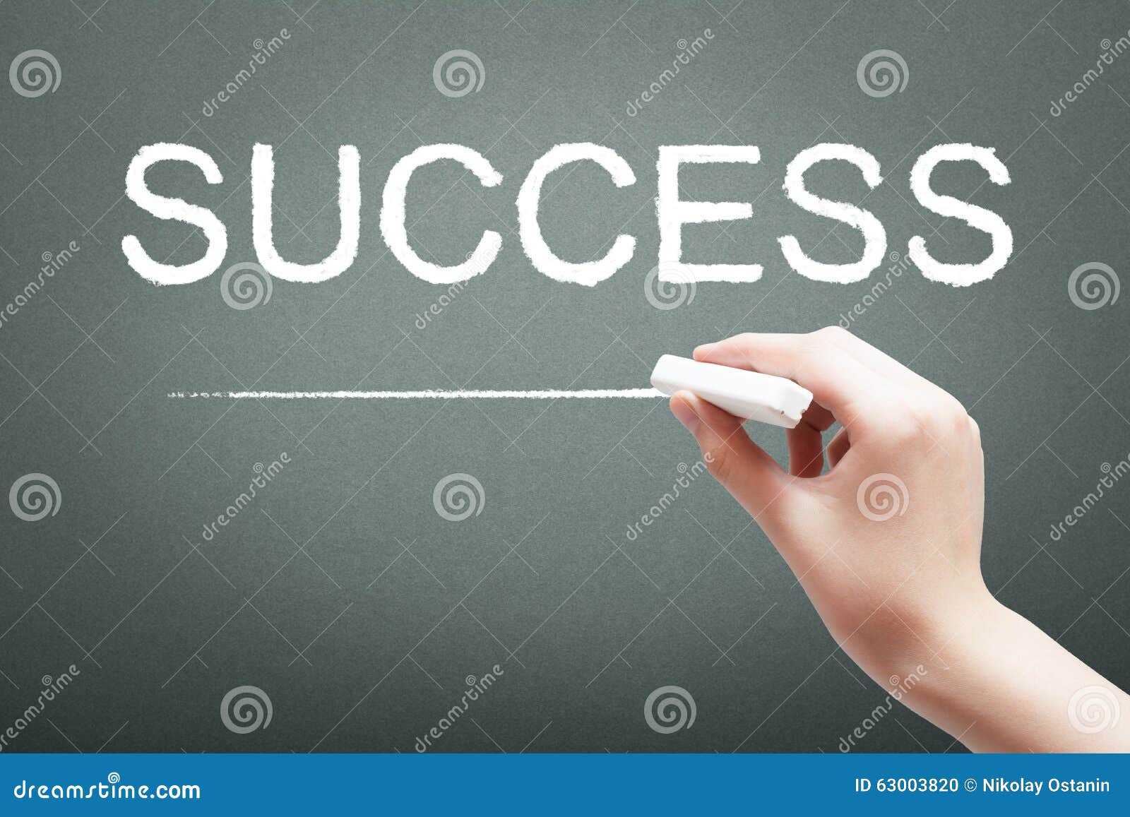 Hand Writing with Chalk Success Concept Stock Photo - Image of holding ...