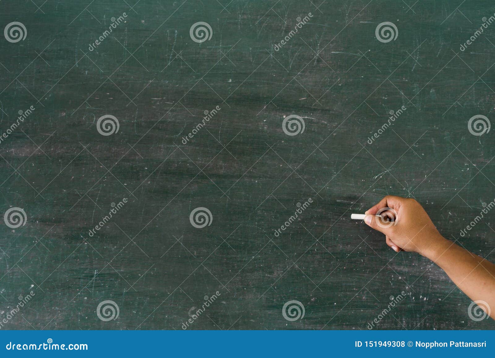 Hand Writing on Chalkboard. Stock Photo - Image of hand, chalkboard ...
