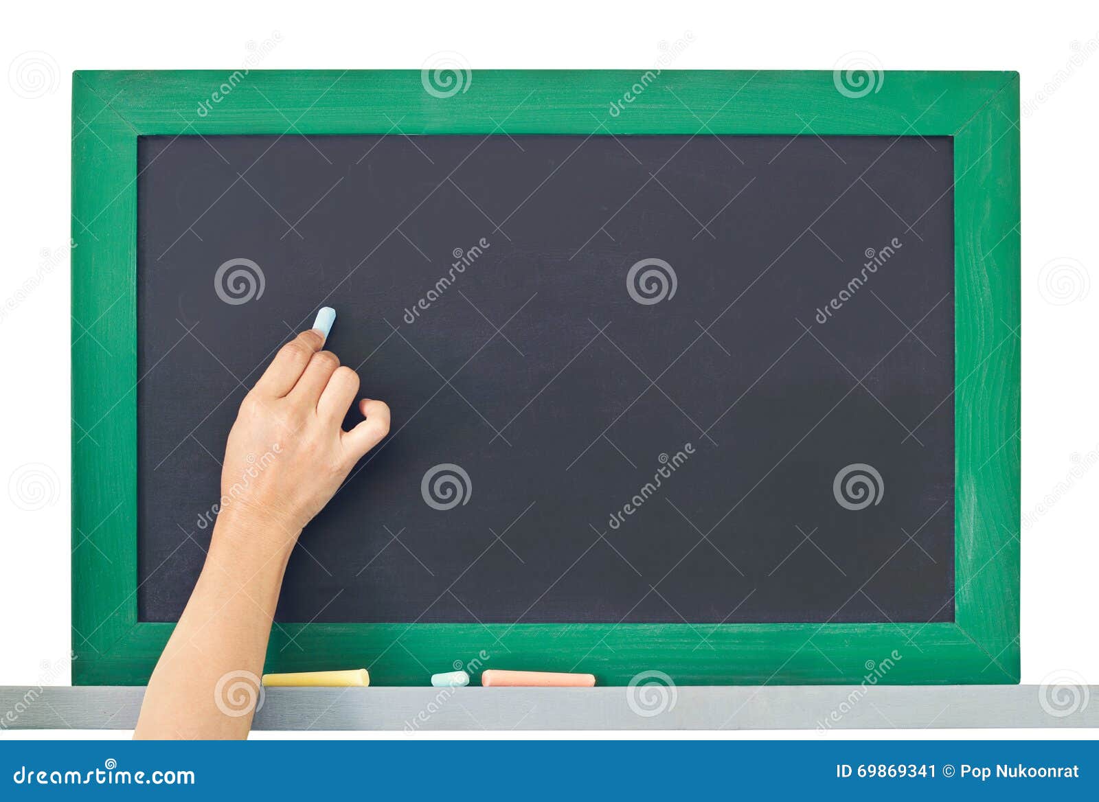 Hand Writing on the Chalkboard Stock Image - Image of learning ...