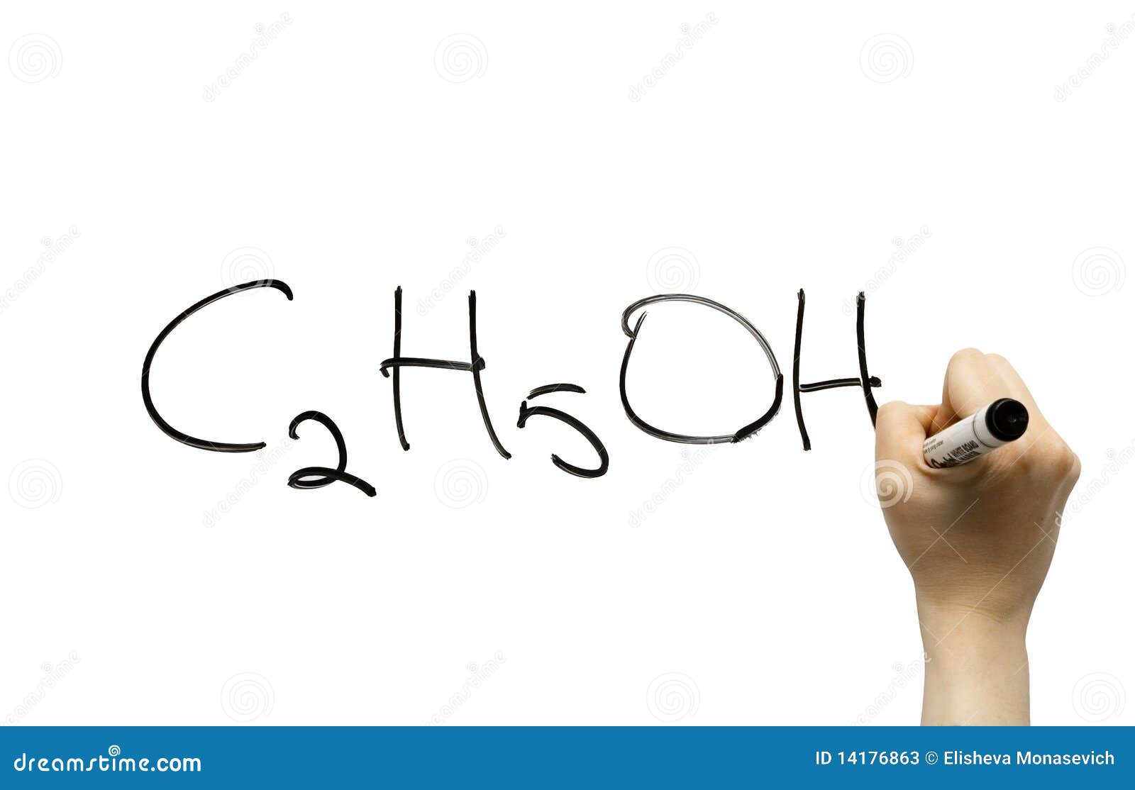 Hand Writing the Chemical Formula Stock Image - Image of hand, school ...