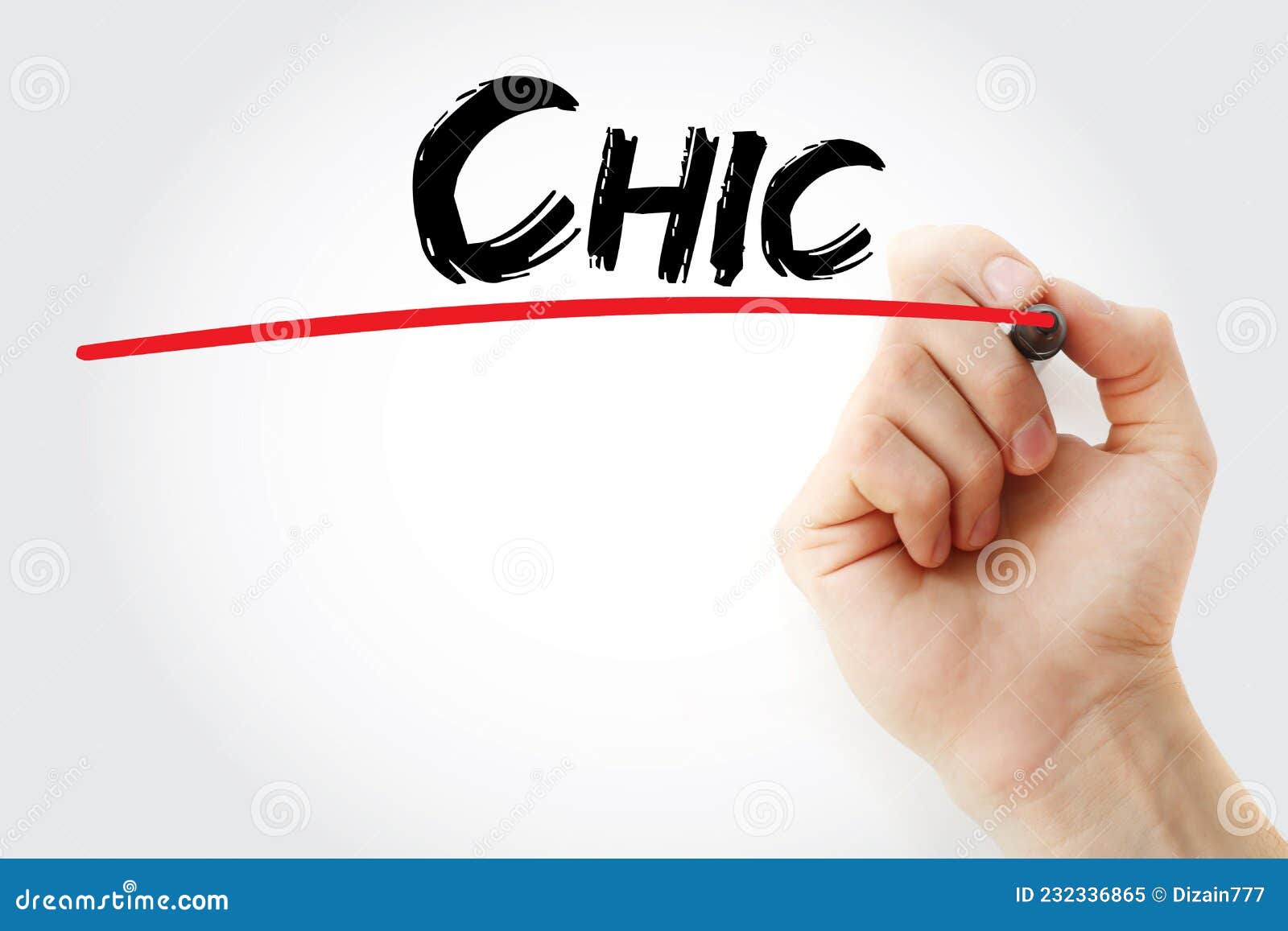 Hand Writing Chic with Marker Stock Illustration - Illustration of ...