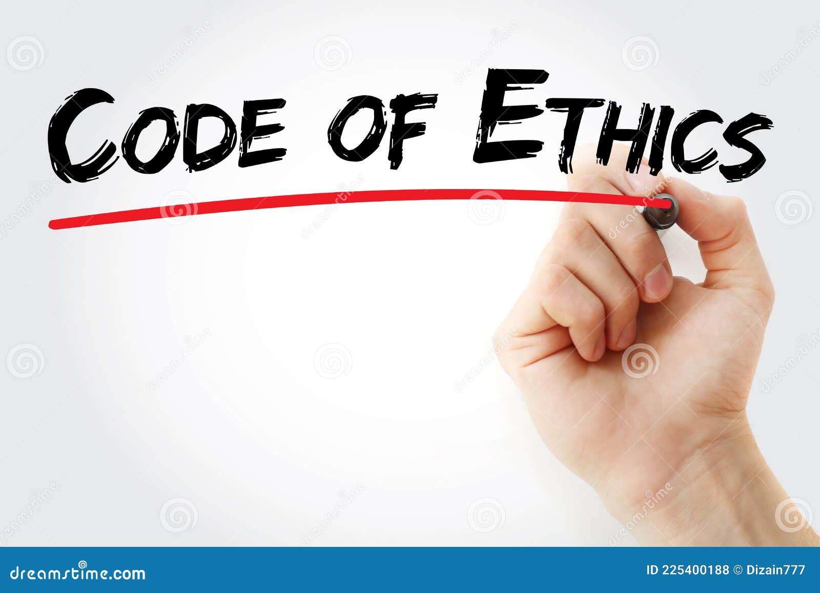 Hand Writing Code of Ethics with Marker, Concept Background Stock Photo ...