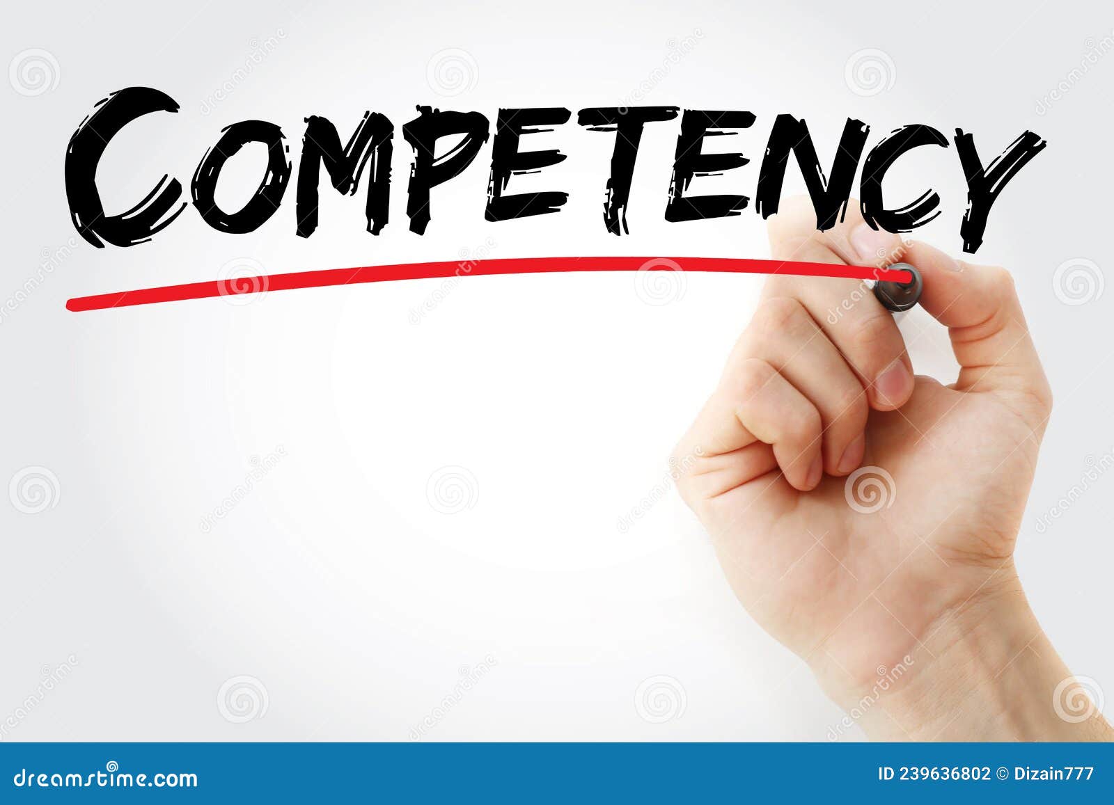 Hand Writing Competency with Marker, Concept Background Stock Photo ...
