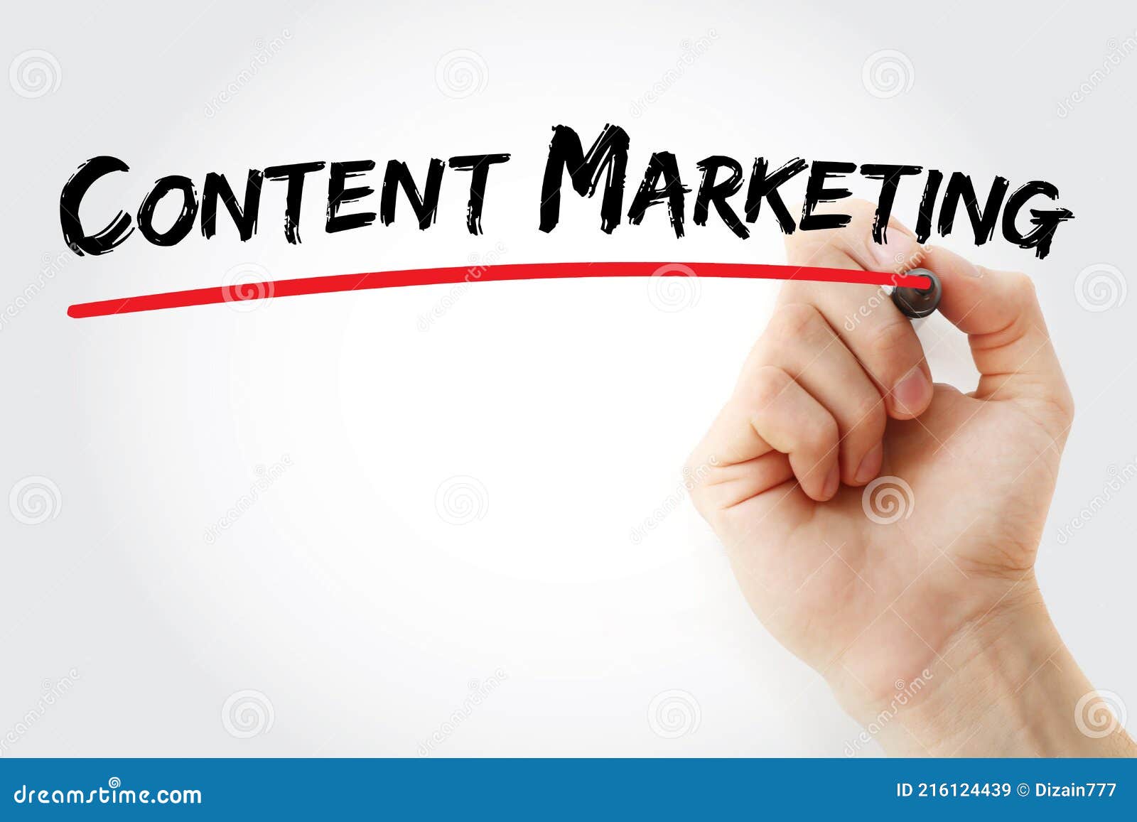 Hand Writing Content Management with Marker, Concept Background Stock ...