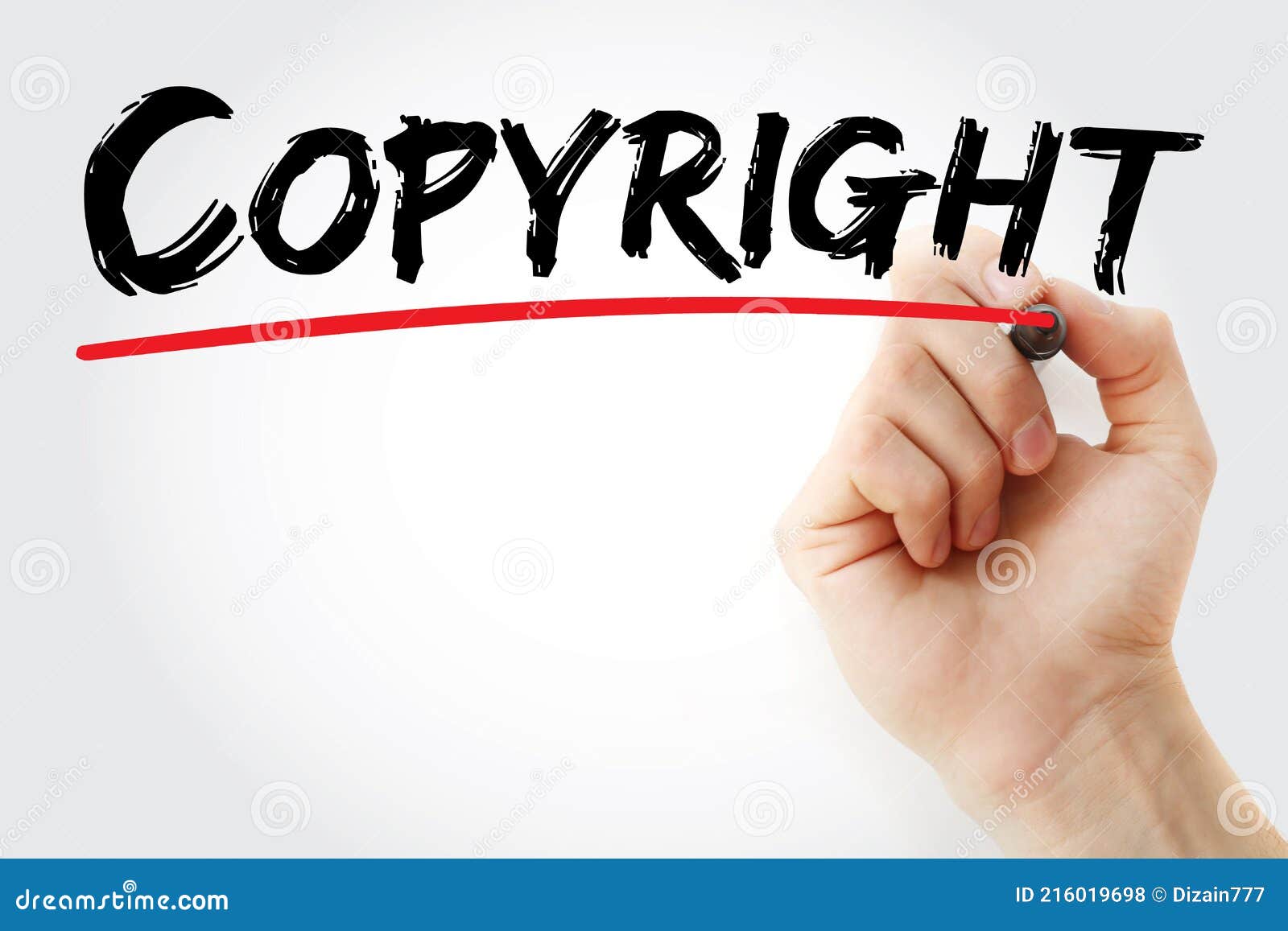 Hand Writing Copyright with Red Marker, Business Concept Stock Photo ...