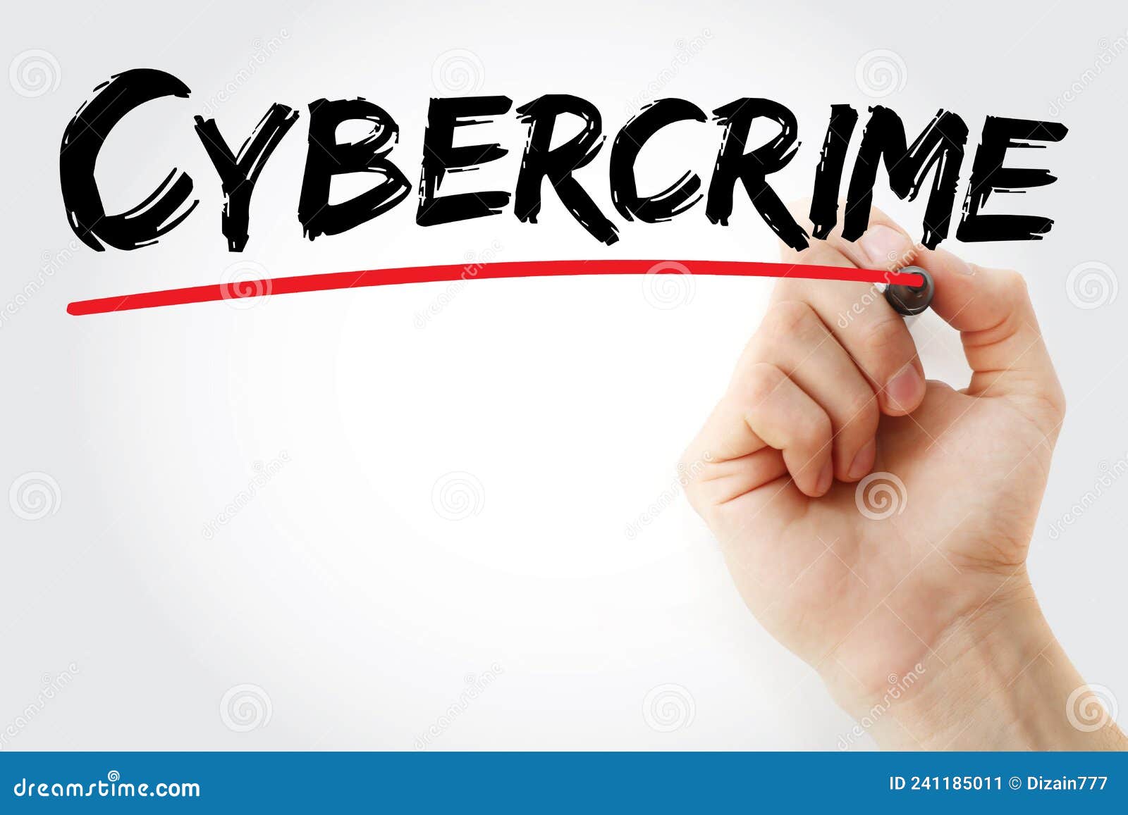 Hand Writing Cybercrime with Marker, Concept Background Stock Image ...