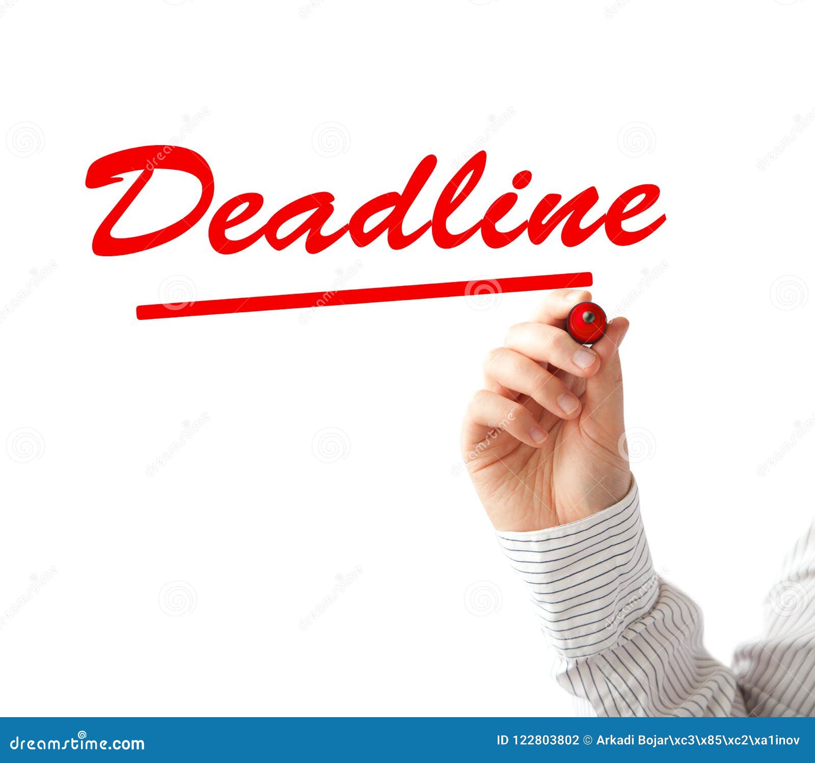 Hand writing Deadline text stock photo. Image of male - 122803802