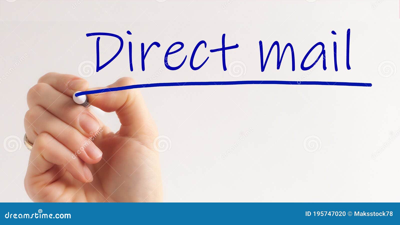 Hand Writing Direct Mail on White Paper Stock Photo - Image of campaign ...