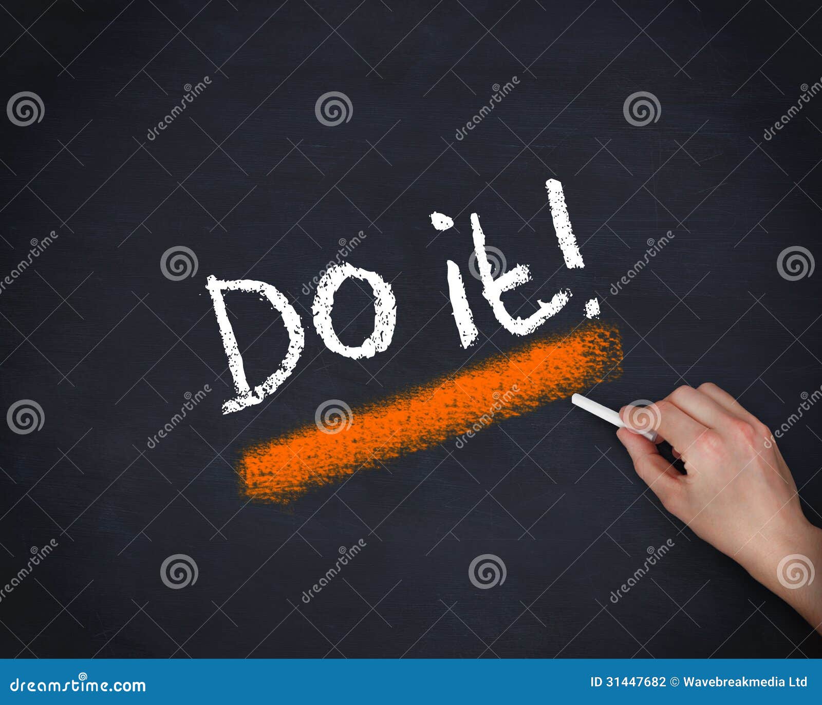 Hand writing do it stock photo. Image of white, orange - 31447682
