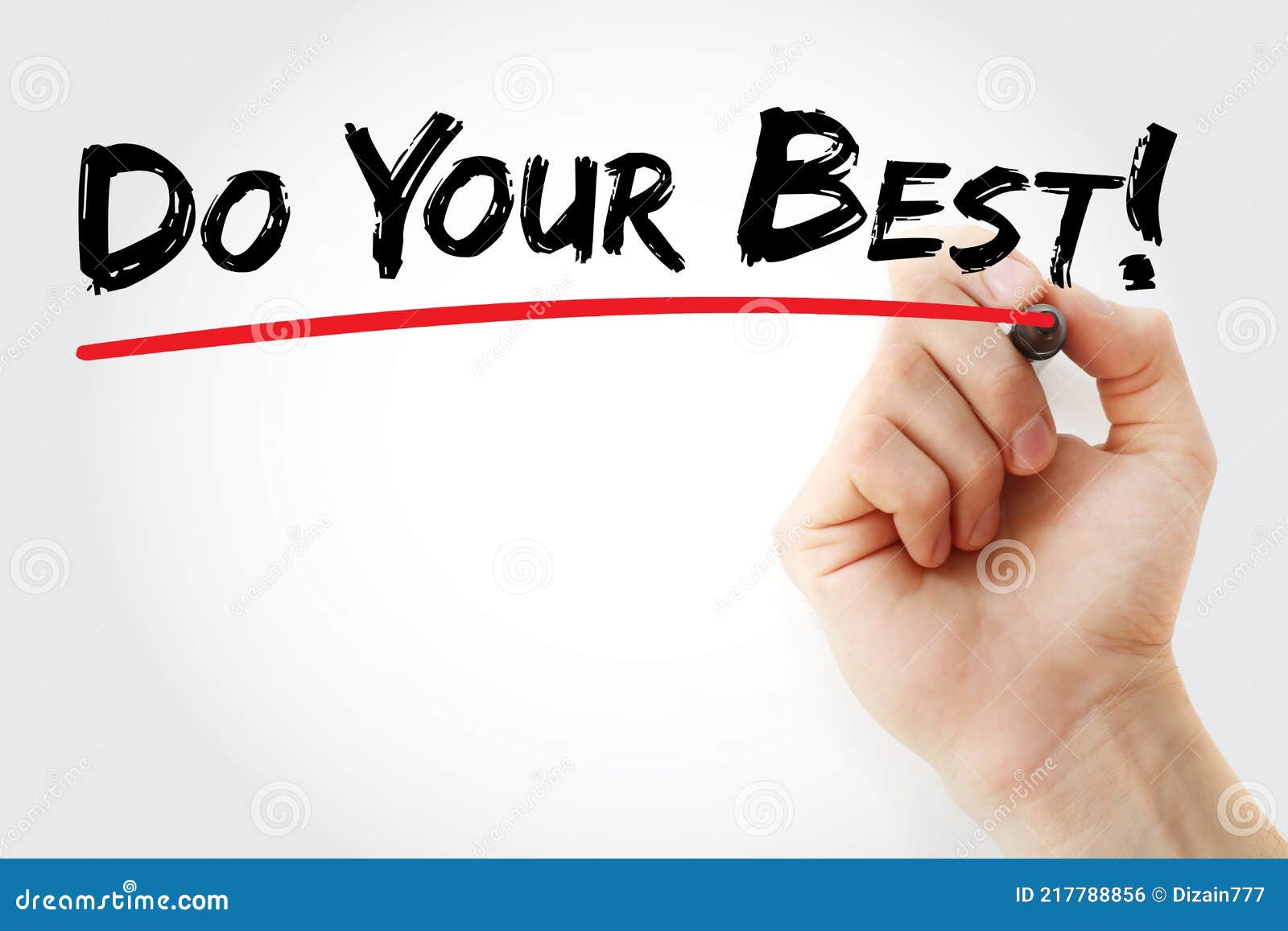 Hand Writing Do Your Best with Marker, Business Concept Stock ...
