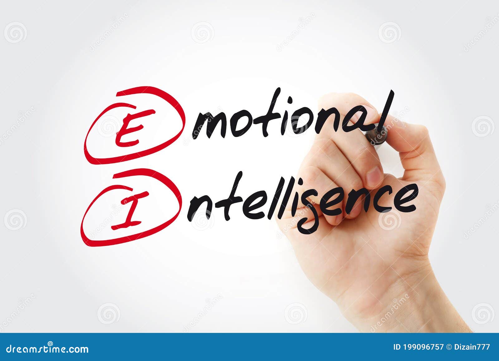 EI - Emotional Intelligence with Marker, Acronym Business Concept Stock ...
