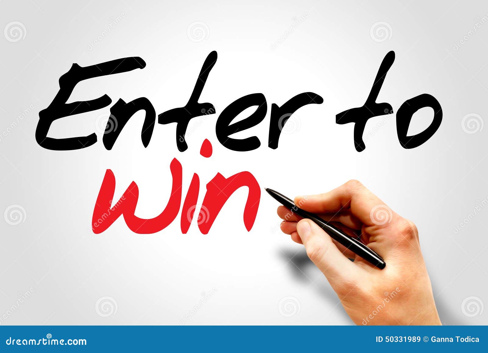 Hand Writing Enter To Win, Business Concept Stock Image - Image of ...