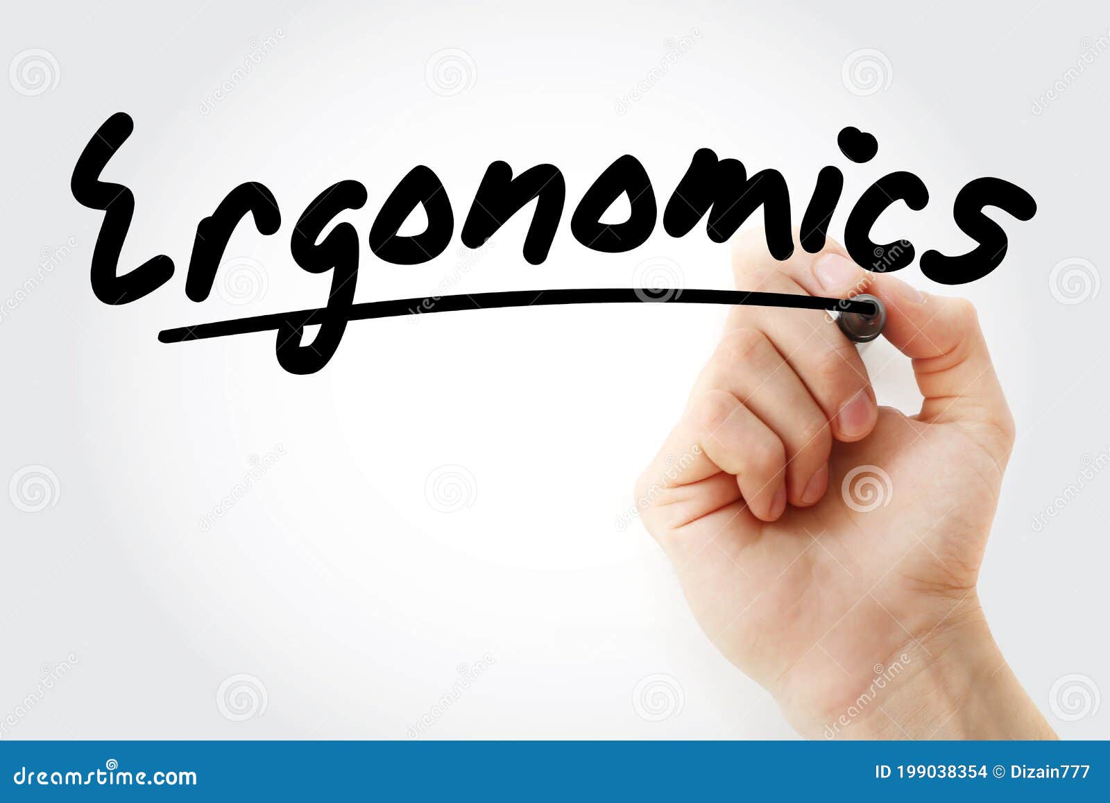 Hand Writing Ergonomics with Marker Stock Photo - Image of ergonomics ...