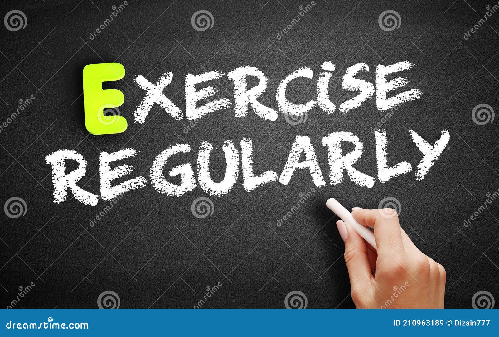 Hand Writing Exercise Regularly on Blackboard, Concept Background Stock ...