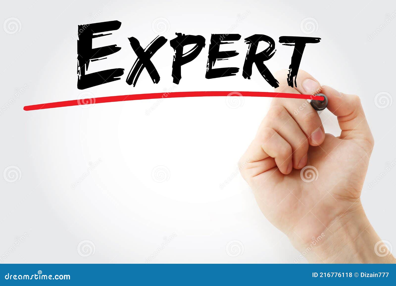 Hand Writing Expert with Marker, Business Concept Stock Photo - Image ...