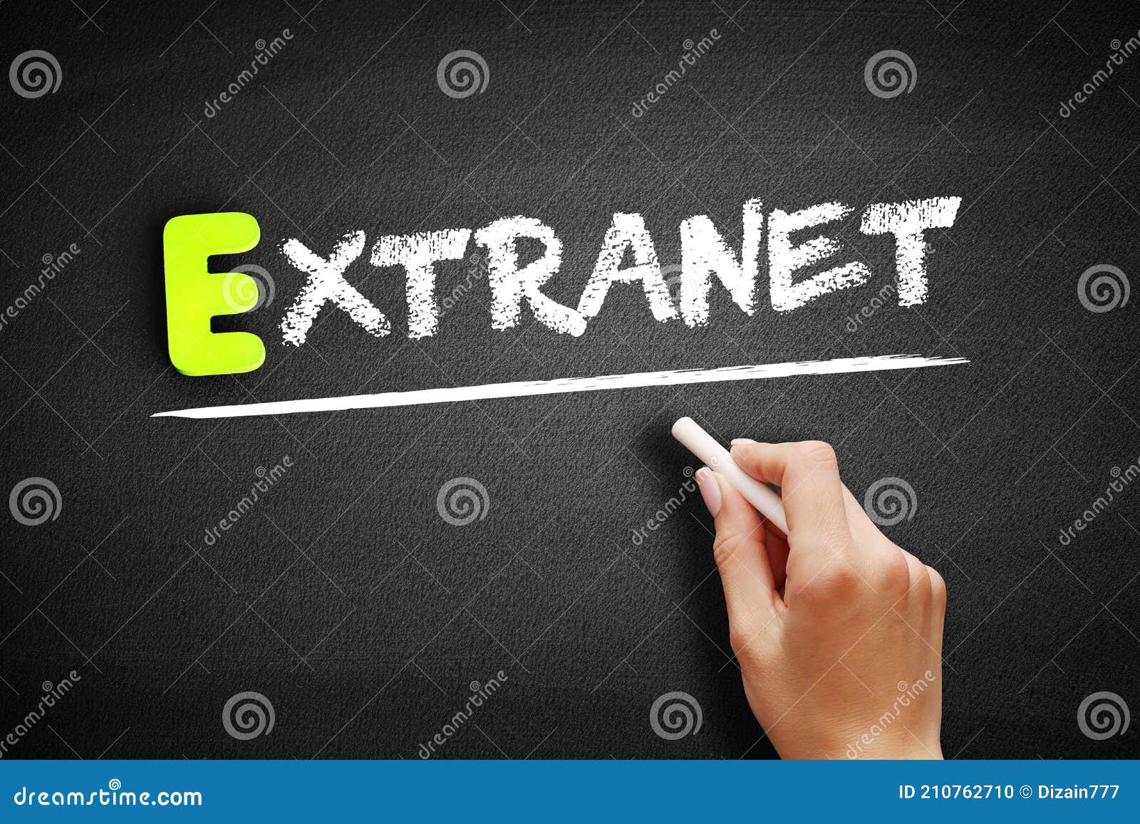 Hand Writing Extranet on Blackboard, Concept Background Stock Photo ...
