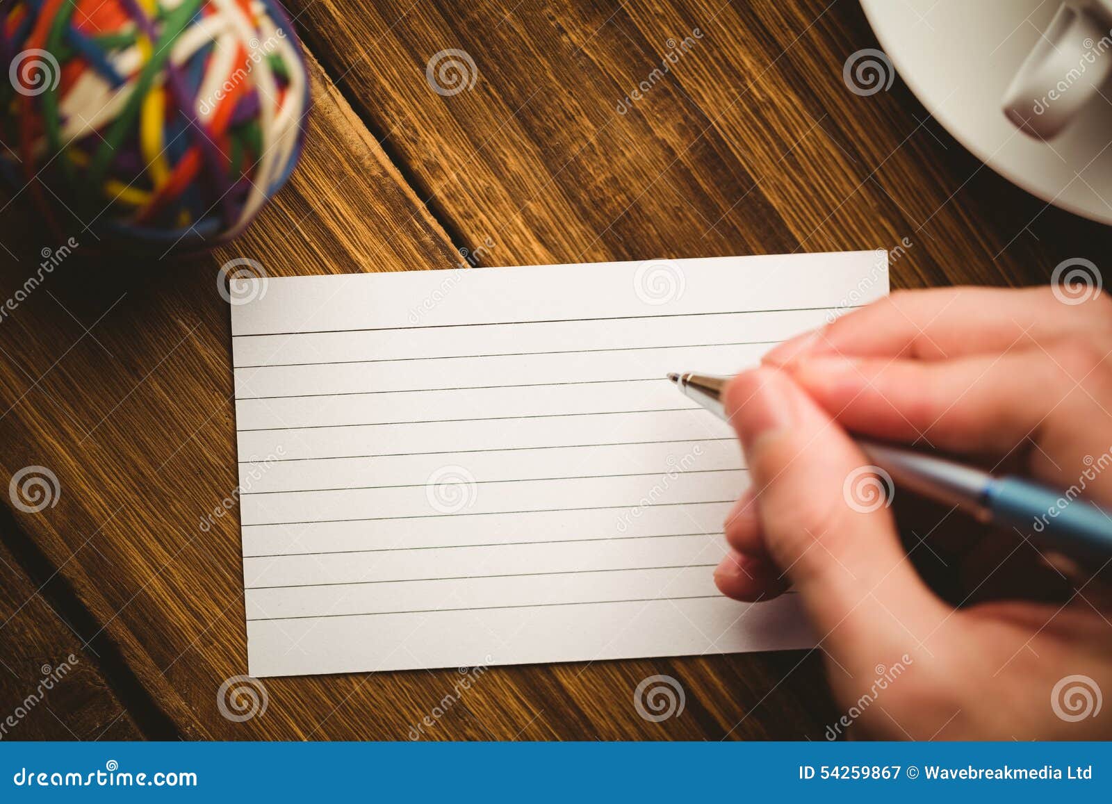 Hand Writing on the Flashcard Stock Image - Image of desk, hand: 54259867