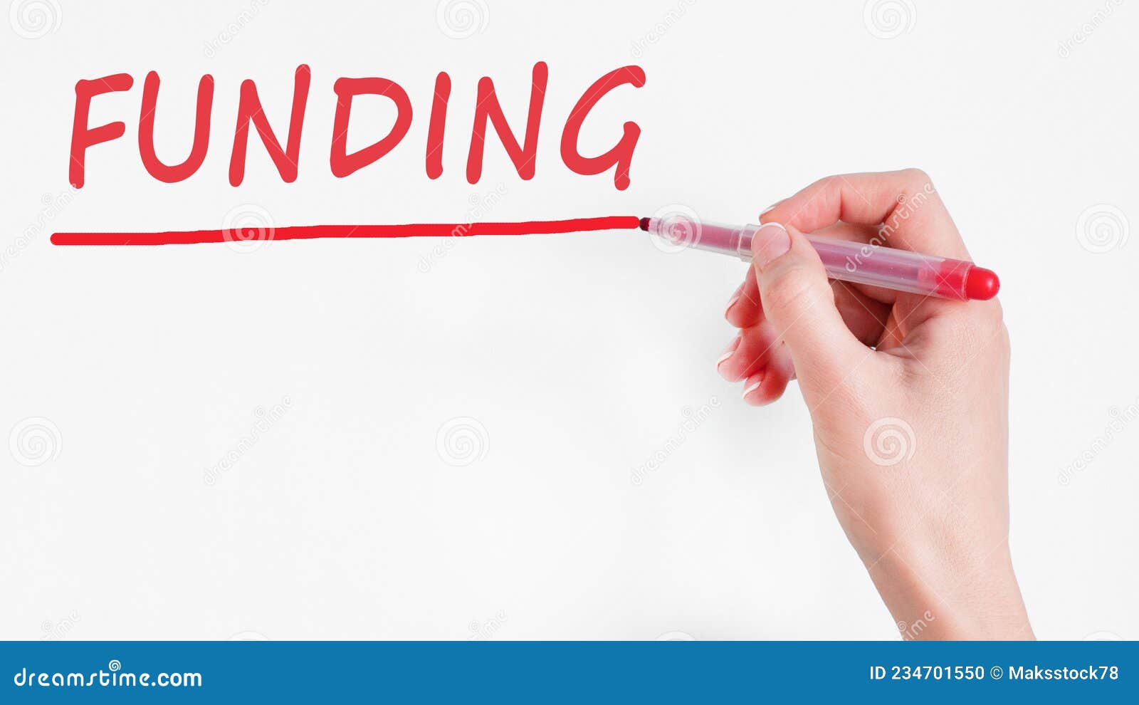 Hand Writing Funding with Marker, Concept Background Stock Photo ...