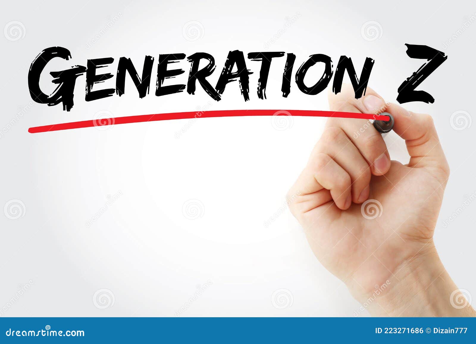 Hand Writing Generation Z with Marker, Concept Background Stock Photo ...