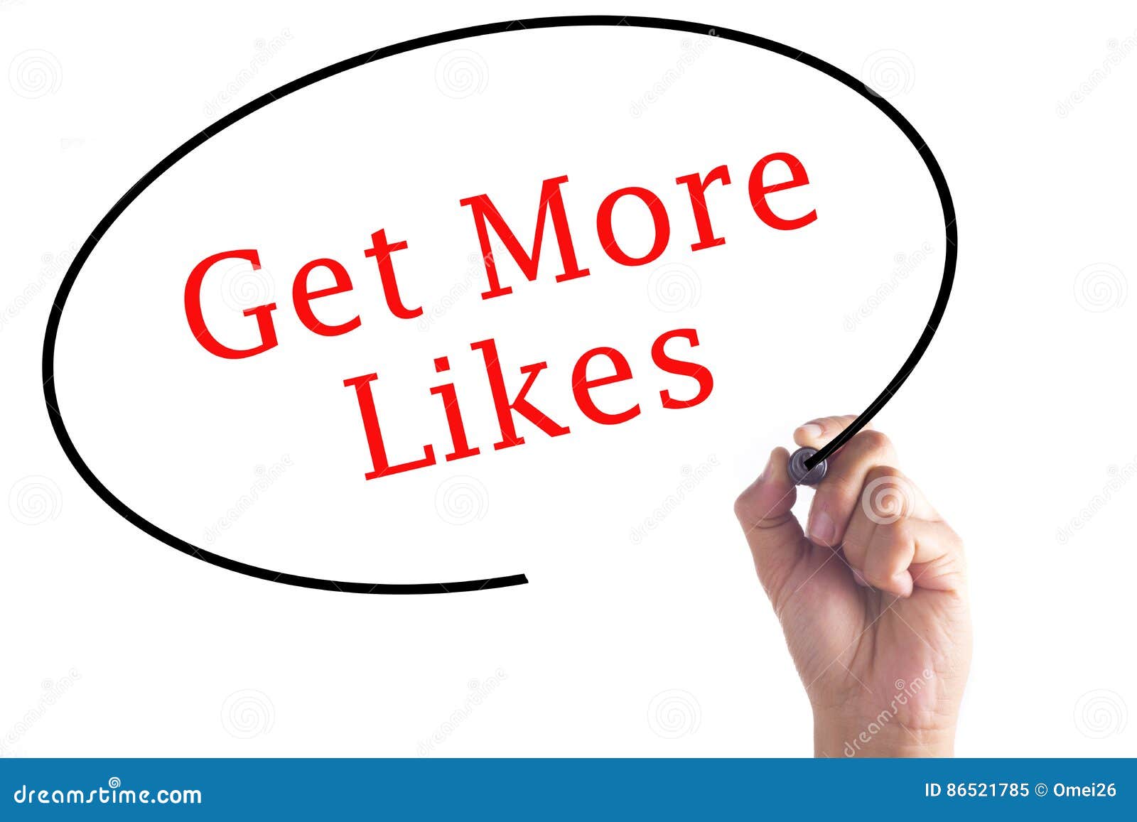 Hand Writing Get More Likes on Transparent Board Stock Image - Image of ...