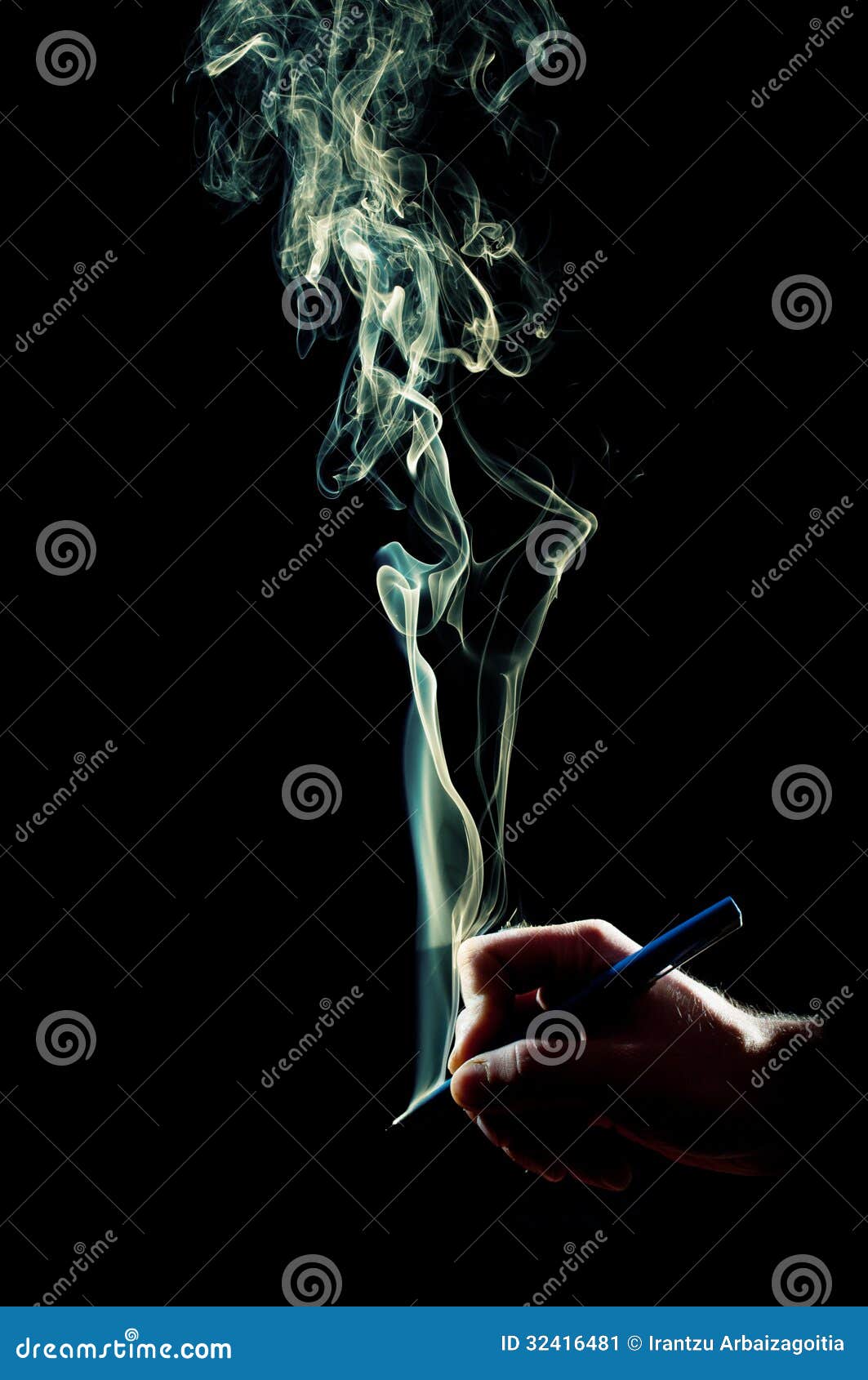 Hand Writing, Holding a Pen, and Smoke Coming from it Stock Image ...