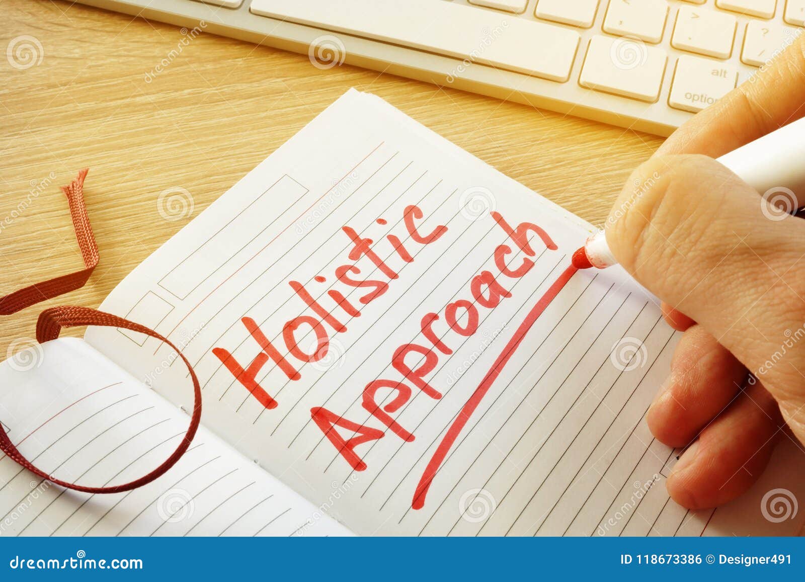 Hand Writing Holistic Approach in the Note. Stock Photo - Image of ...
