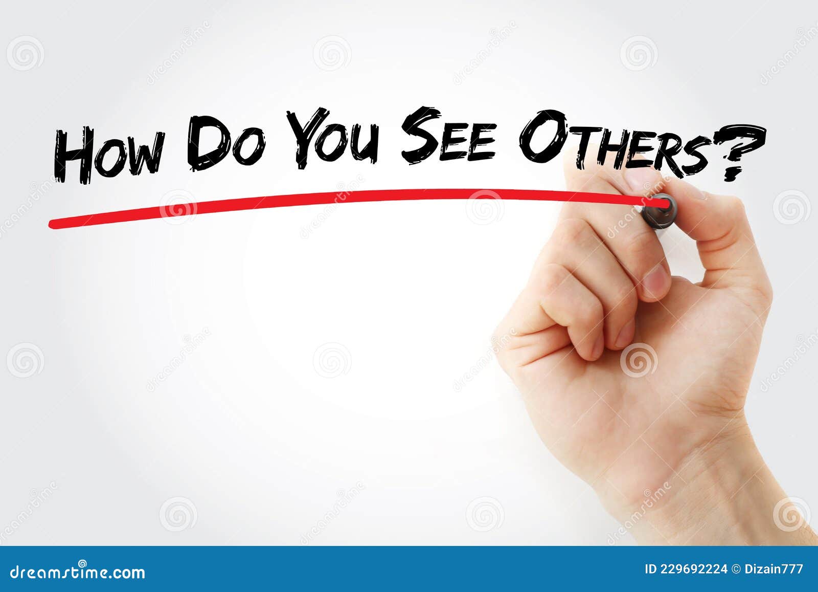 Hand Writing How Do You See Others? with Marker, Concept Background ...