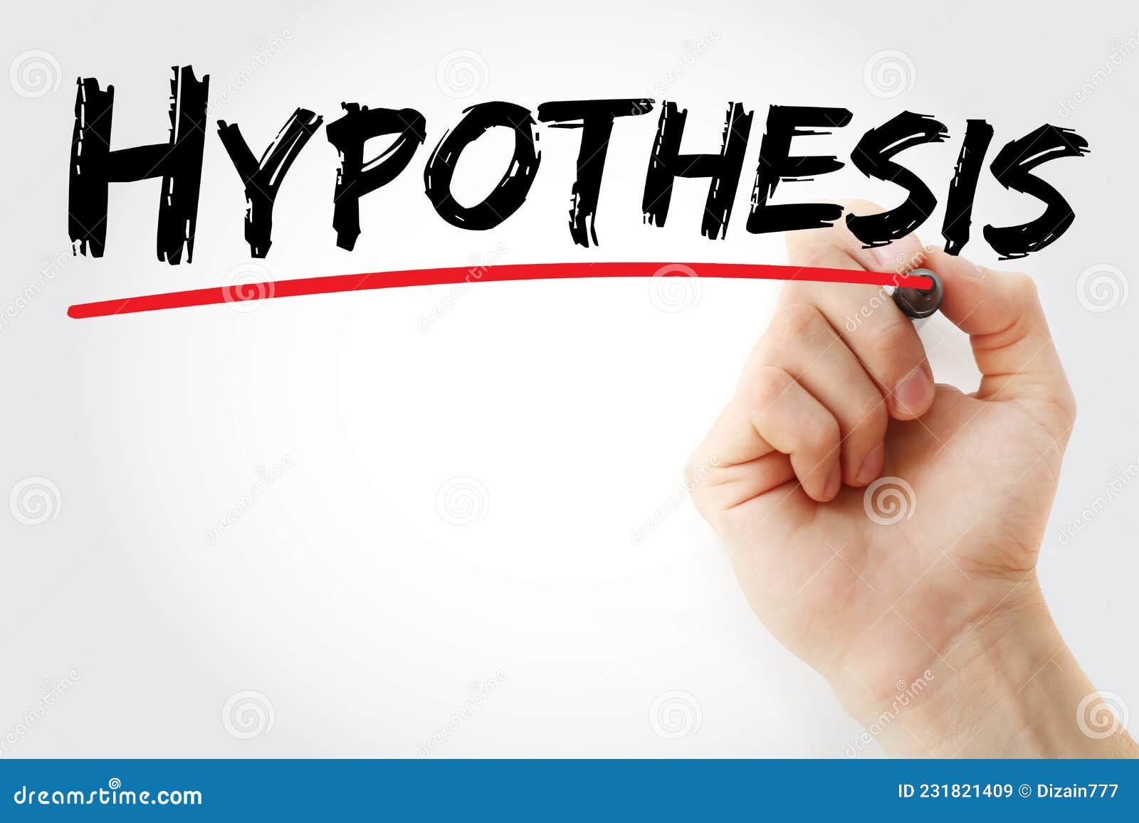 Hand Writing Hypothesis with Marker Stock Image - Image of point ...