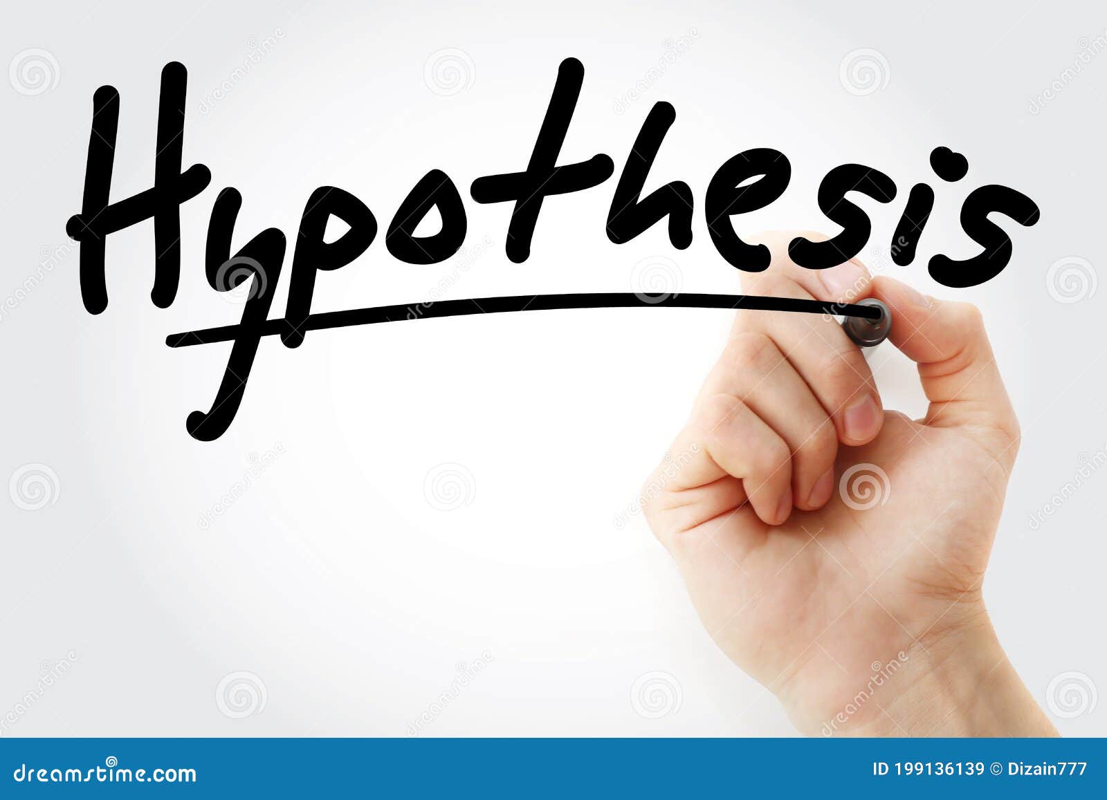 Hand Writing Hypothesis with Marker Stock Image - Image of condition ...