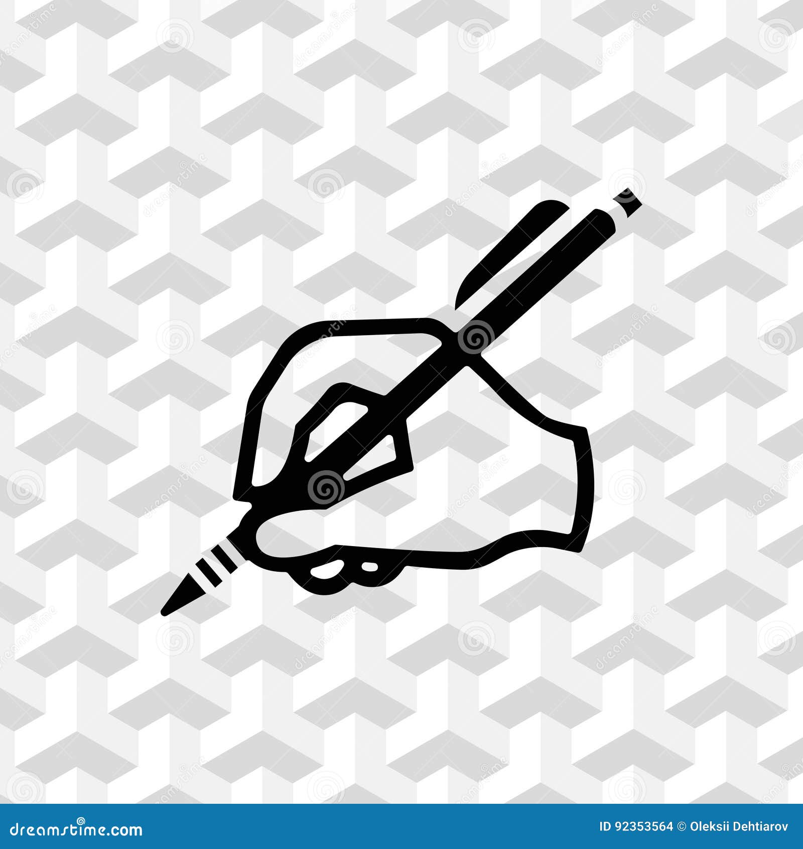 Hand Writing Icon Stock Vector Illustration Flat Design Stock Vector ...