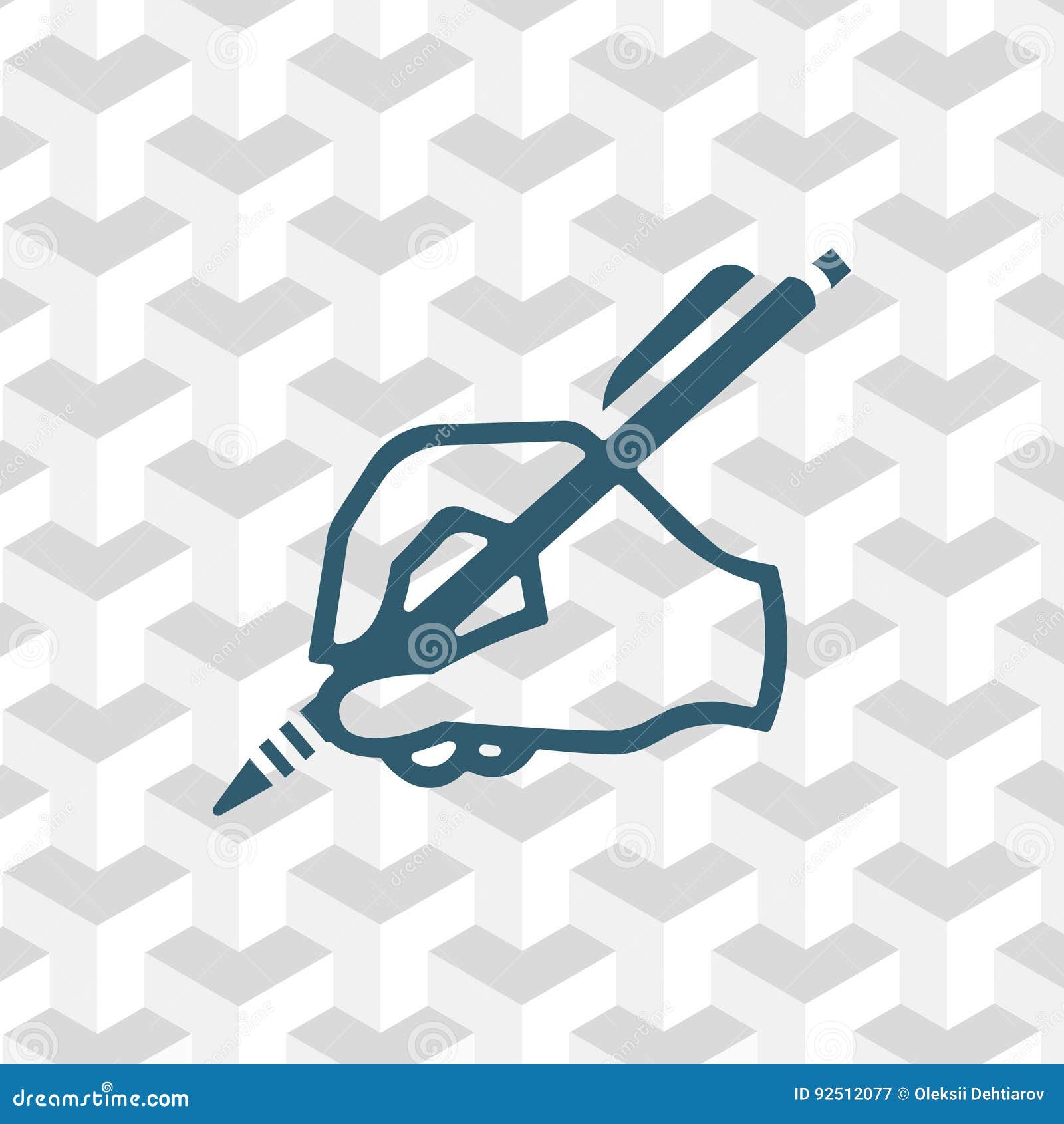 Hand Writing Icon Stock Vector Illustration Flat Design Stock Vector ...