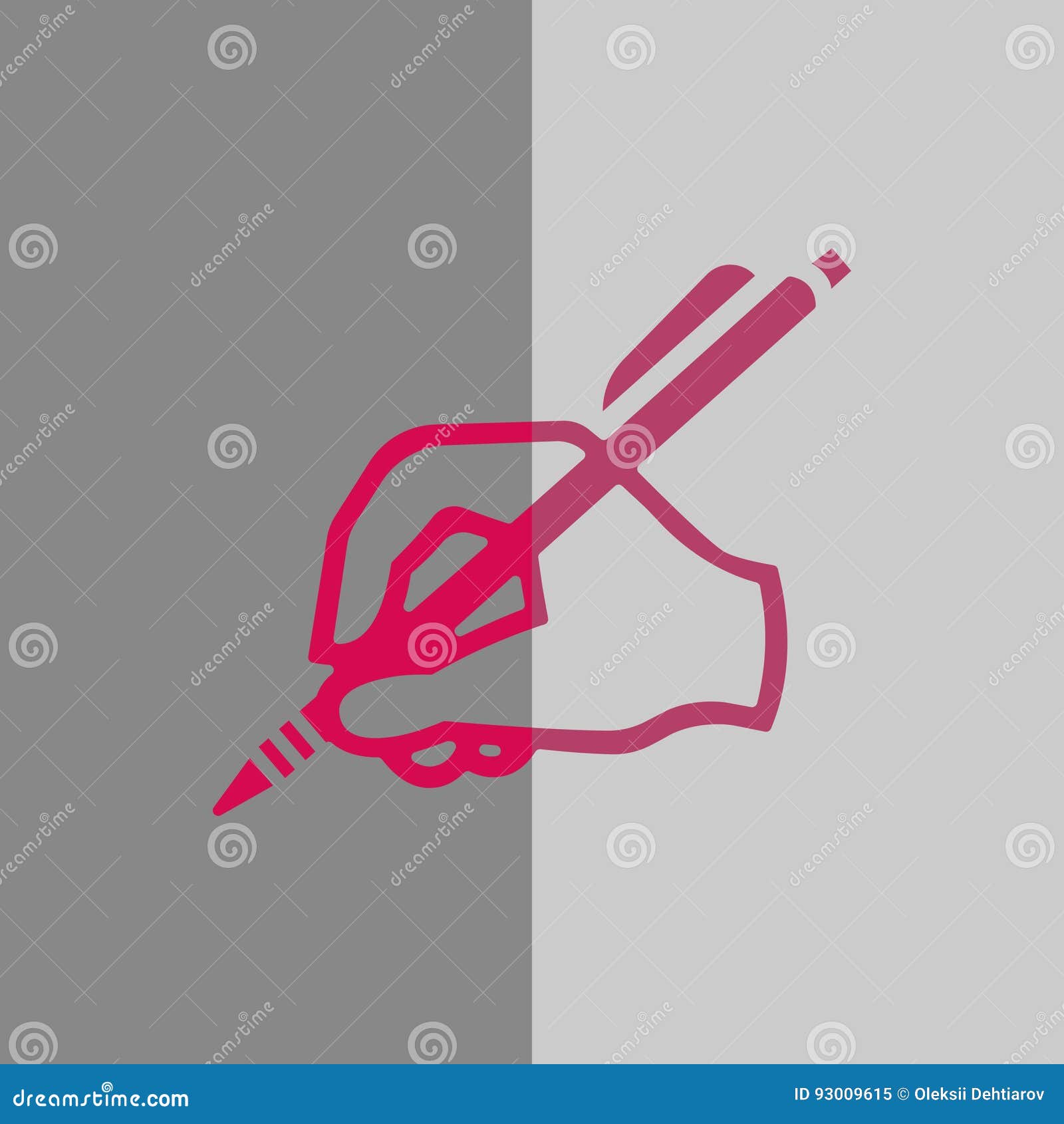 Hand Writing Icon Stock Vector Illustration Flat Design Stock Vector ...