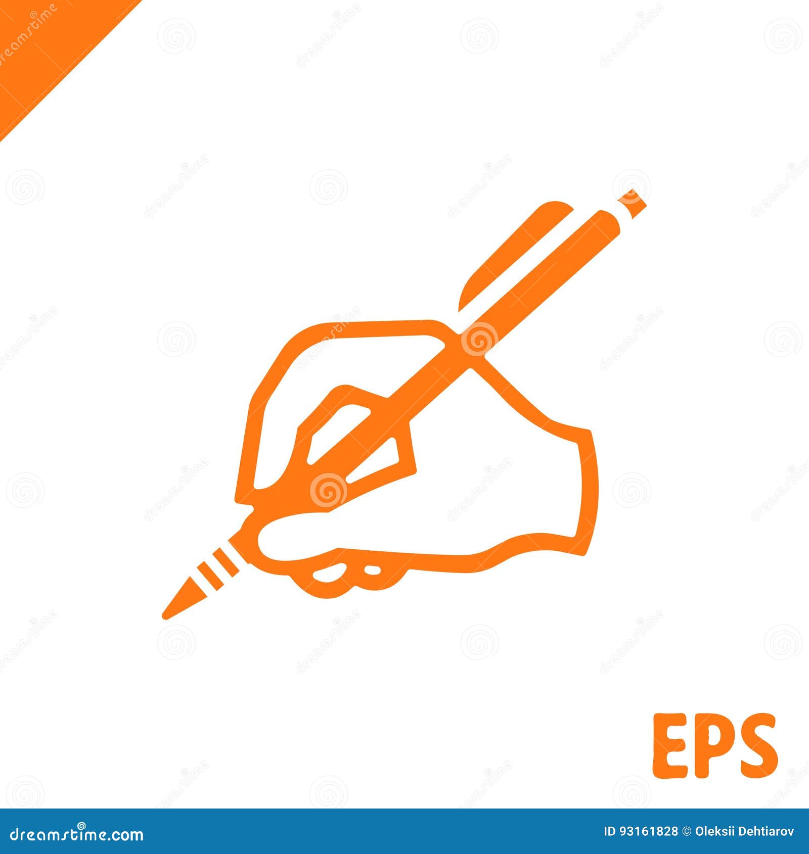 Hand Writing Icon Stock Vector Illustration Flat Design Stock Vector ...