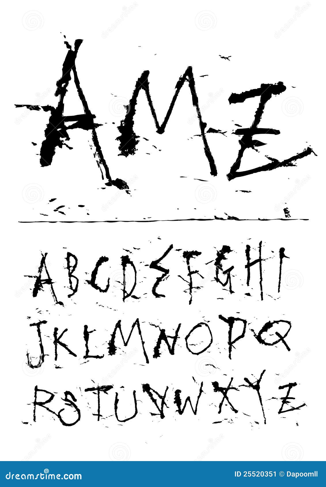 Hand writing ink font stock vector. Illustration of freedom - 25520351