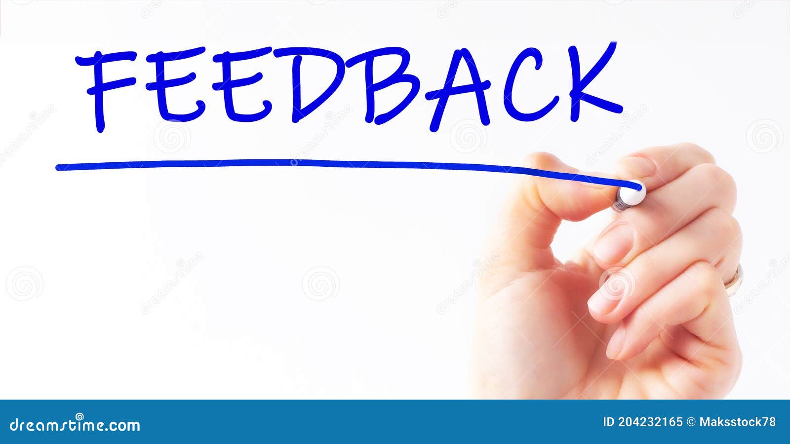 Hand Writing Inscription FEEDBACK with Marker, Concept, Stock Image ...