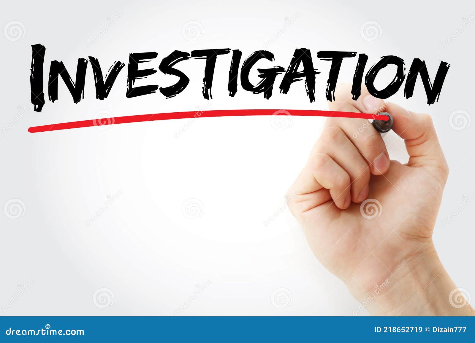 Hand Writing Investigation with Marker, Business Concept Stock Image ...