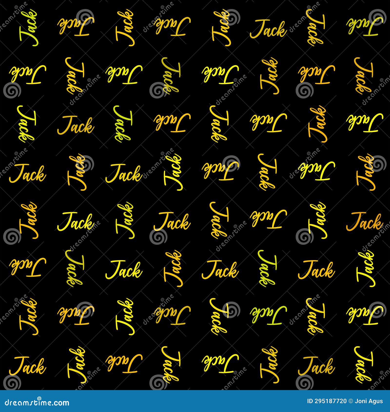 Jack Name Lettering Tinsels Cartoon Vector | CartoonDealer.com #108018795