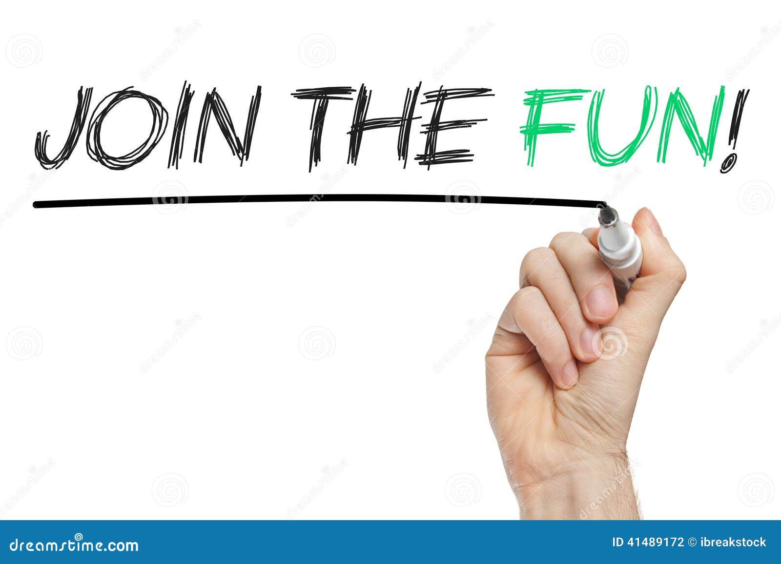 Hand writing join the fun stock photo. Image of children - 41489172