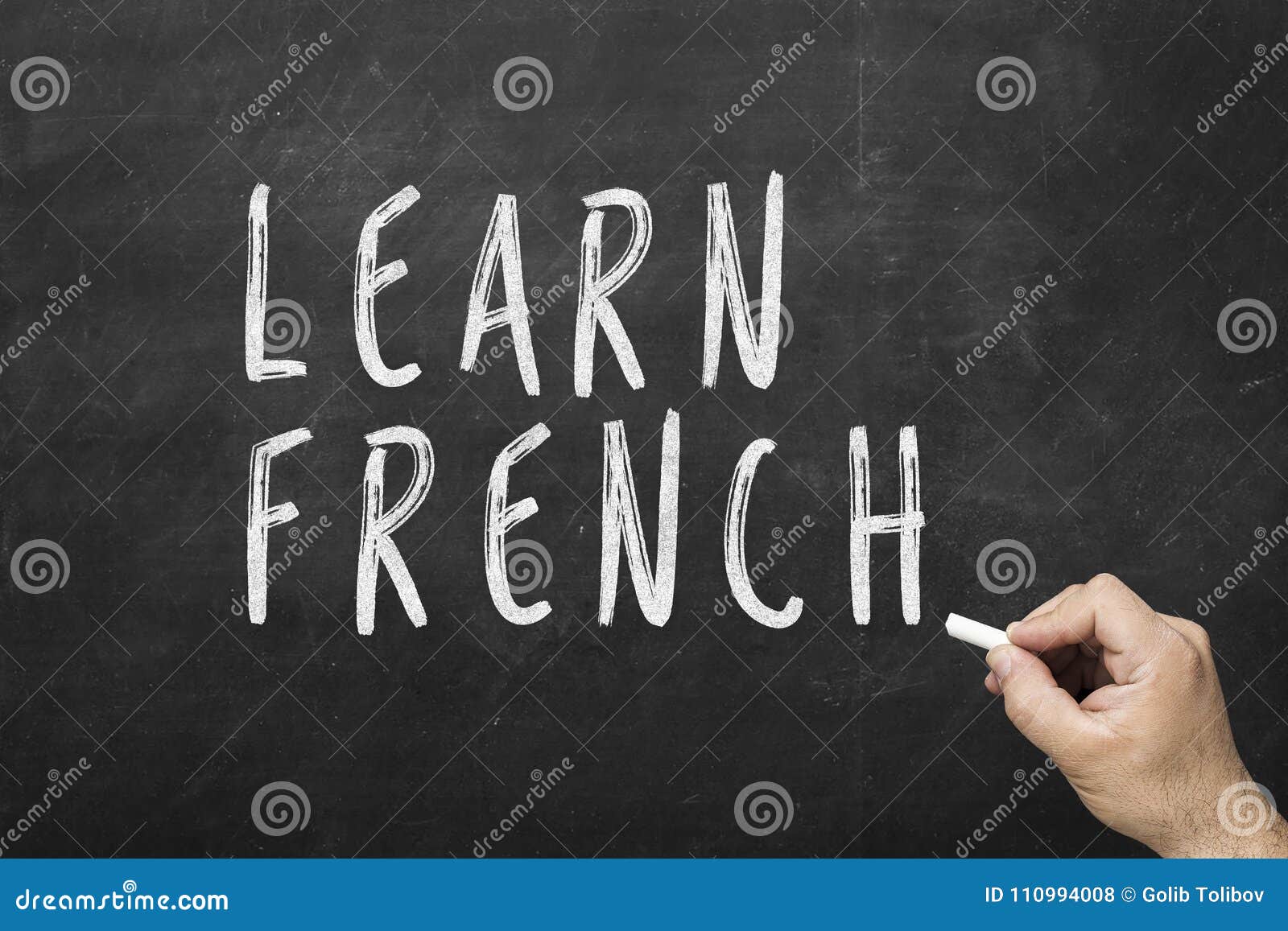 Hand writing Learn french stock photo. Image of lesson - 110994008