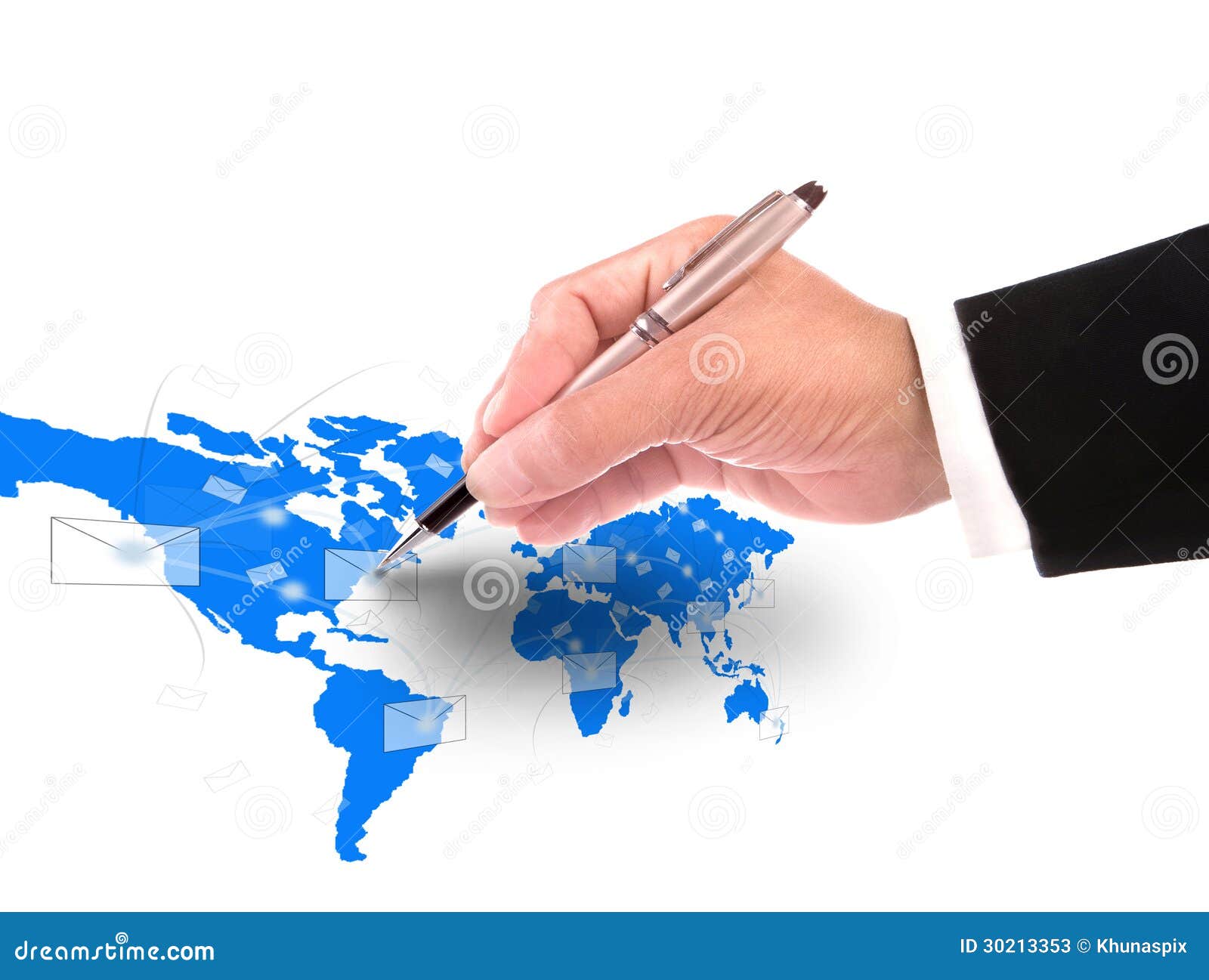 Hand Writing Letter on Word Map Stock Image - Image of body, officer ...