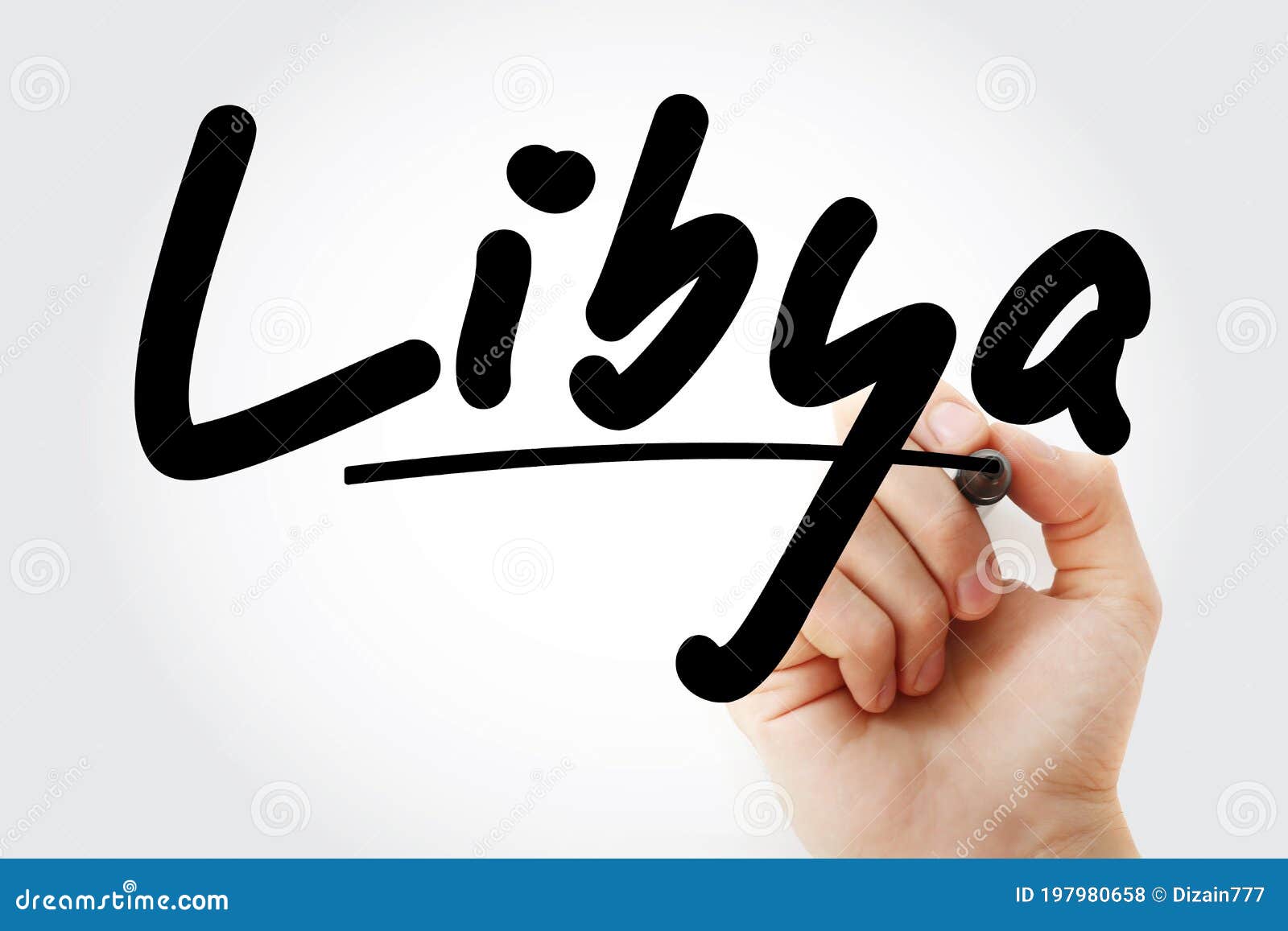 Hand Writing Libya with Marker Stock Photo - Image of egypt, libya ...