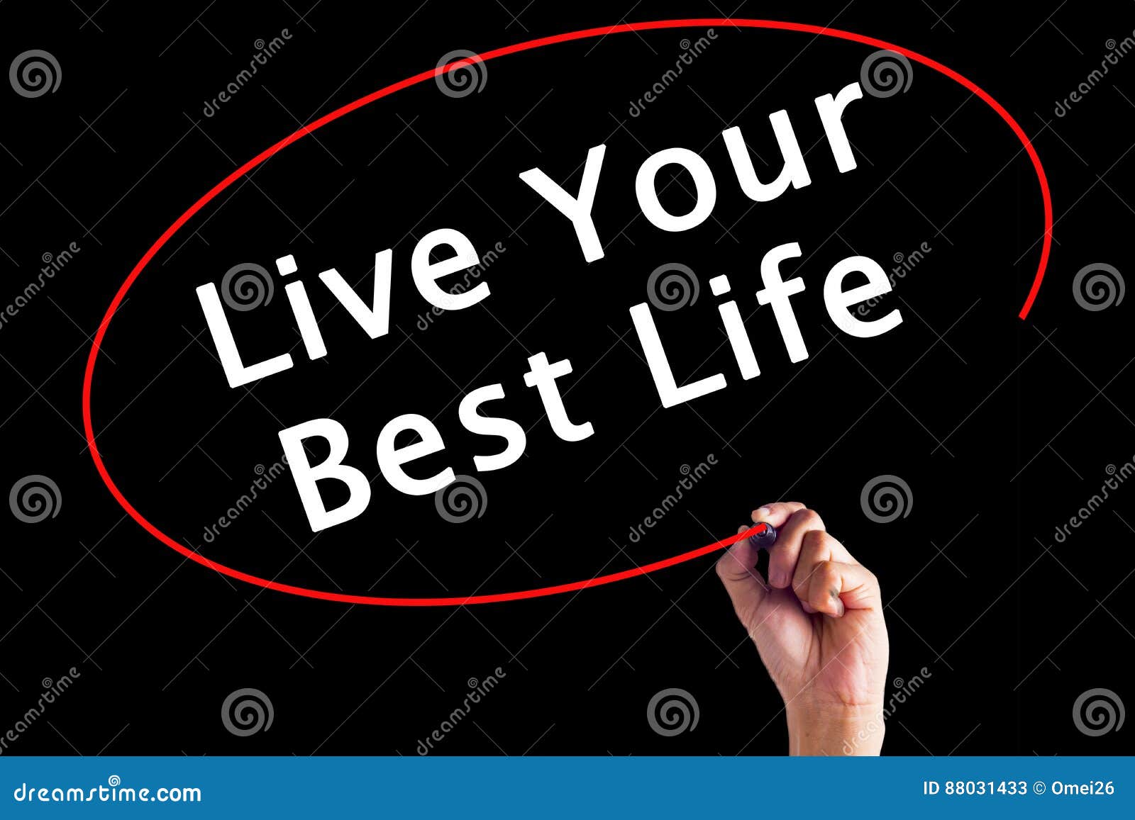 Hand Writing Live Your Best Life with a Marker Stock Image - Image of ...