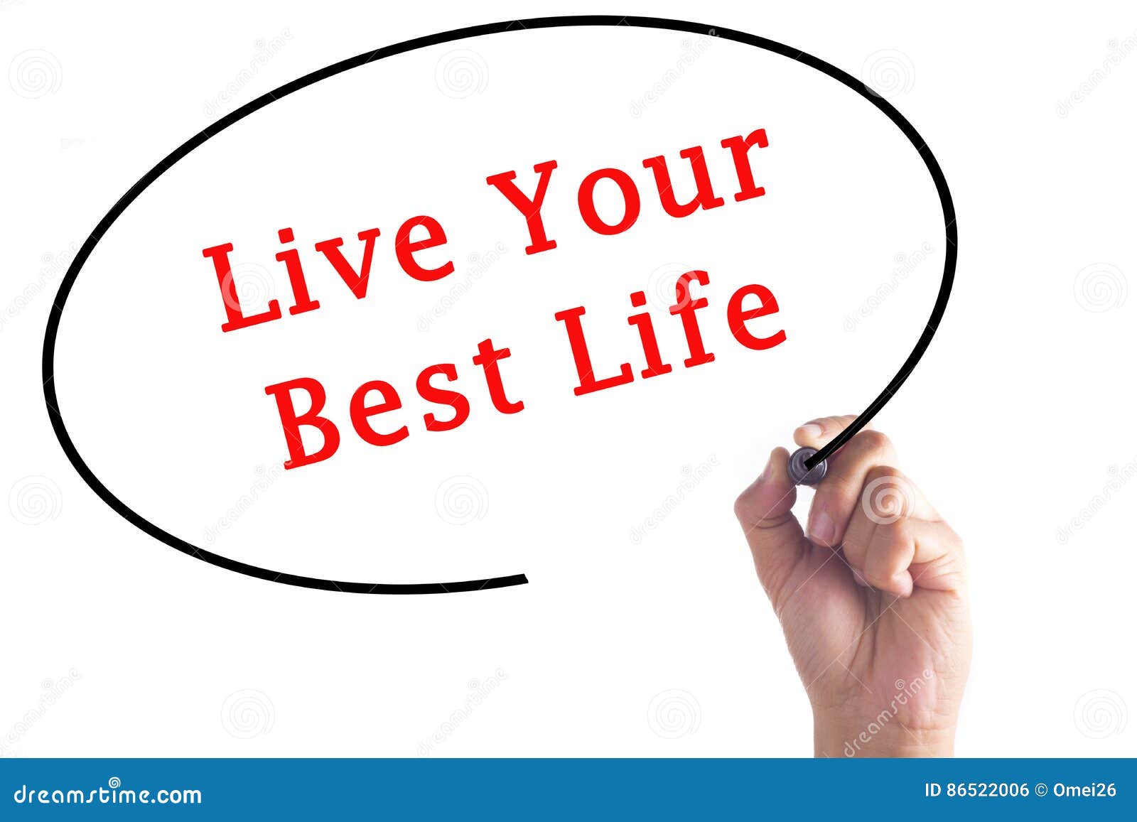 Hand Writing Live Your Best Life on Transparent Board Stock Photo ...
