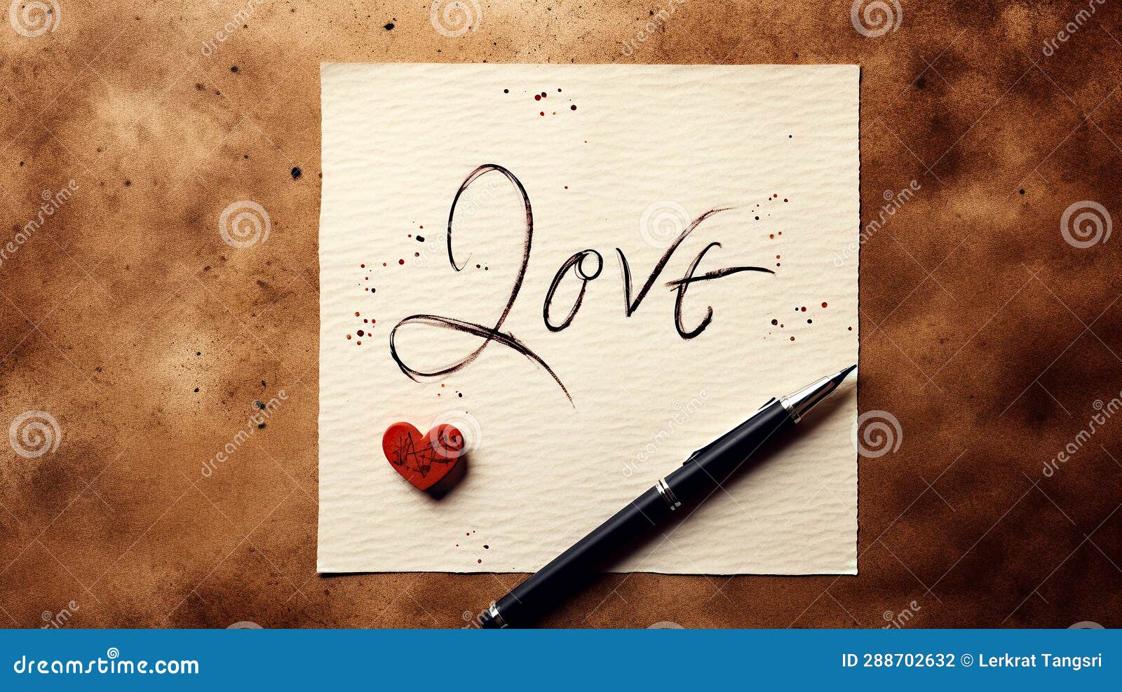 Hand writing LOVE stock illustration. Illustration of design - 288702632